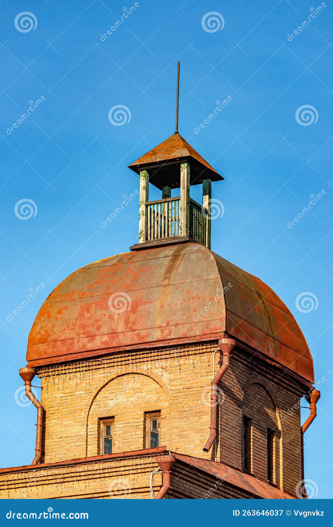 Wooden Observation Tower on the Old Fortress Stock Image - Image of ...