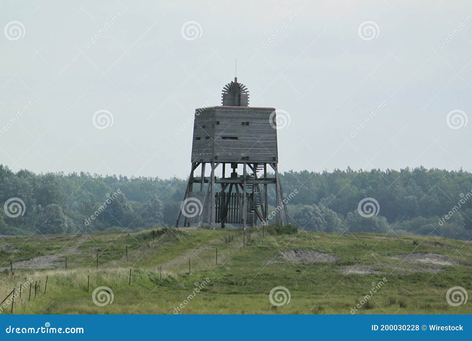 Wooden Observation Tower in a Rural Area Stock Photo - Image of tower ...