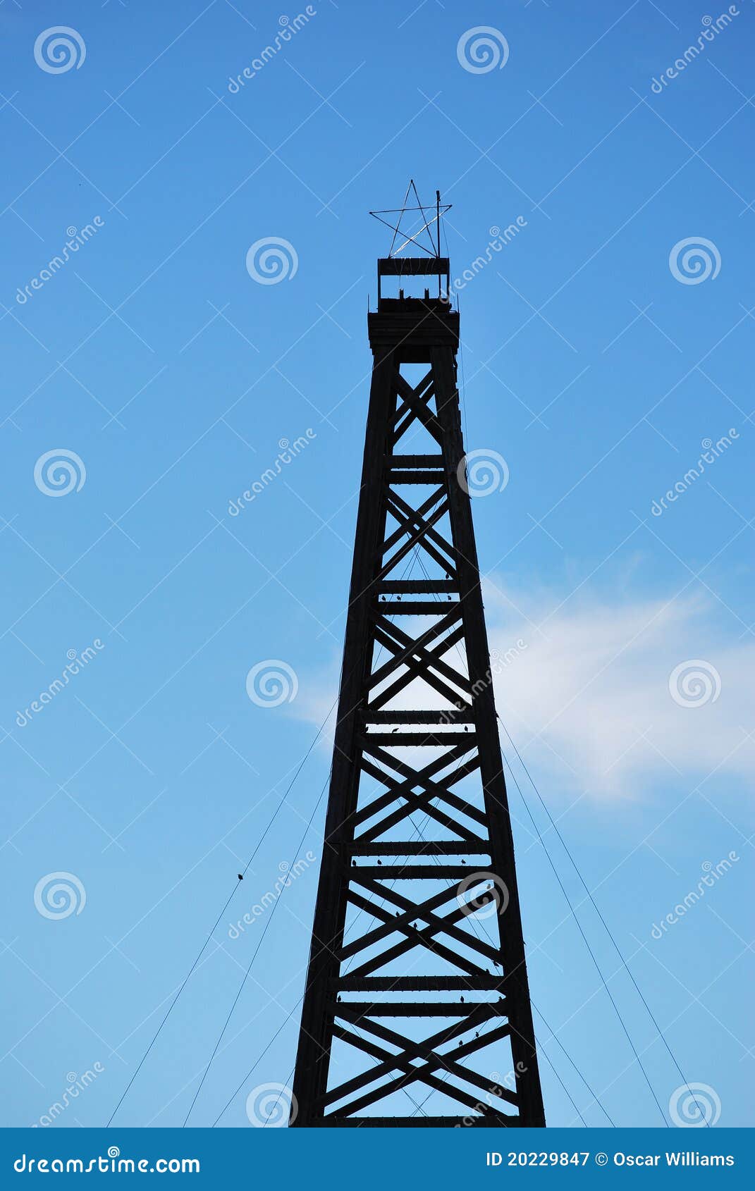 Wooden oil rig. stock image. Image of petrol, fuel, energy - 20229847