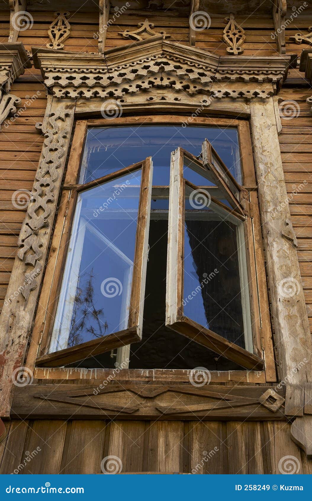Wooden old window stock image. Image of ancient, nineteen - 258249
