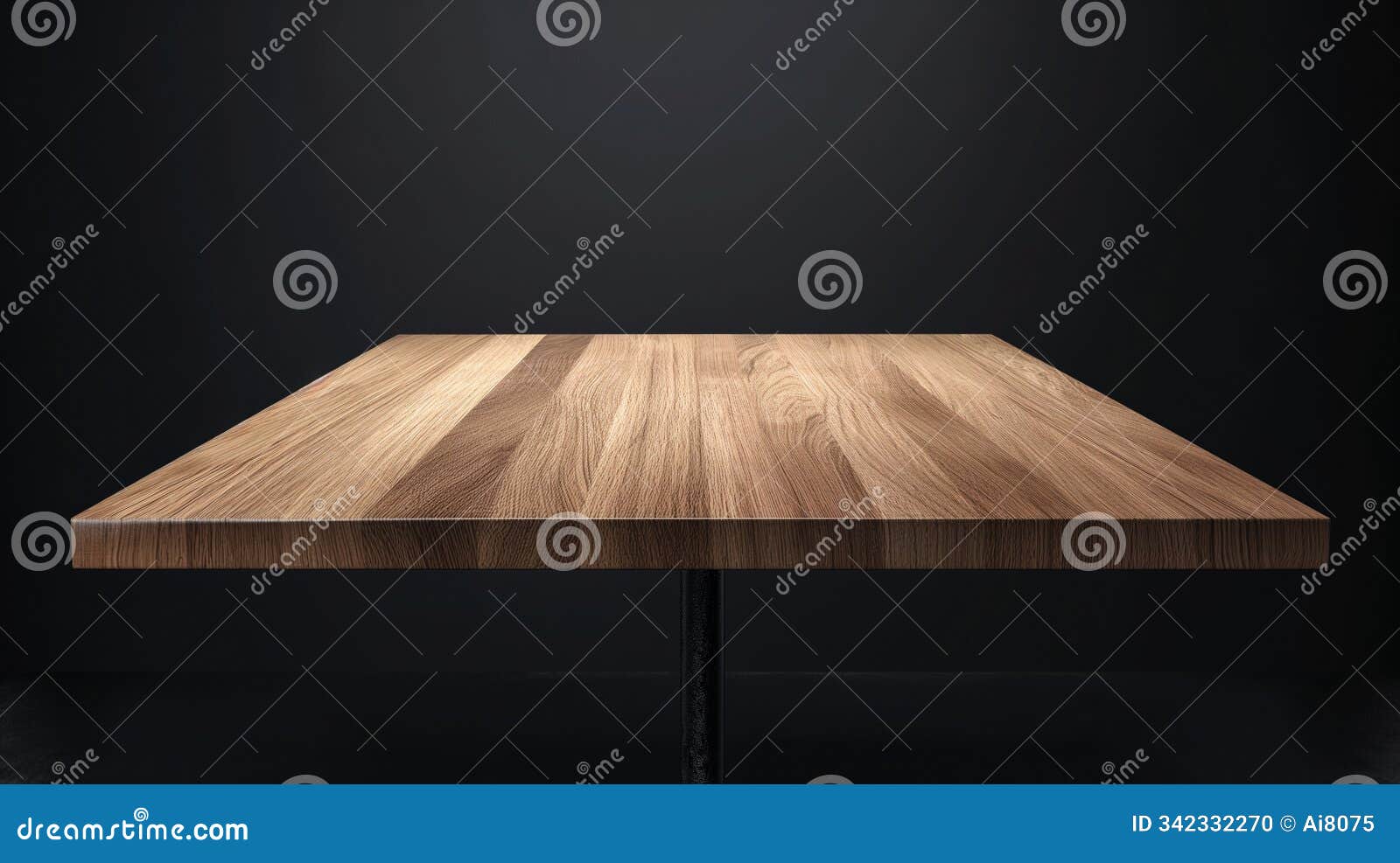 Wooden One Leg Table Banner Background Copy Space, Ai Generated Stock ...