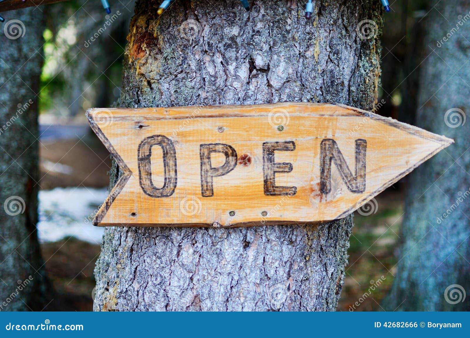 Wooden open sign stock photo. Image of traditional, village - 42682666