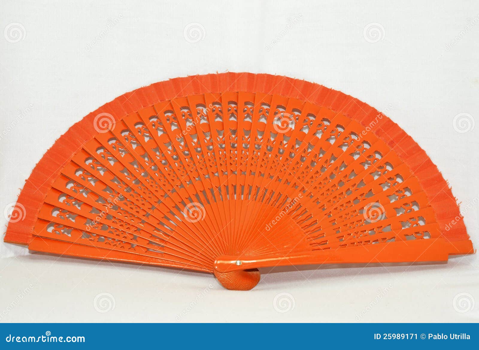 Wooden orange fan stock image. Image of eastern, individuality - 25989171