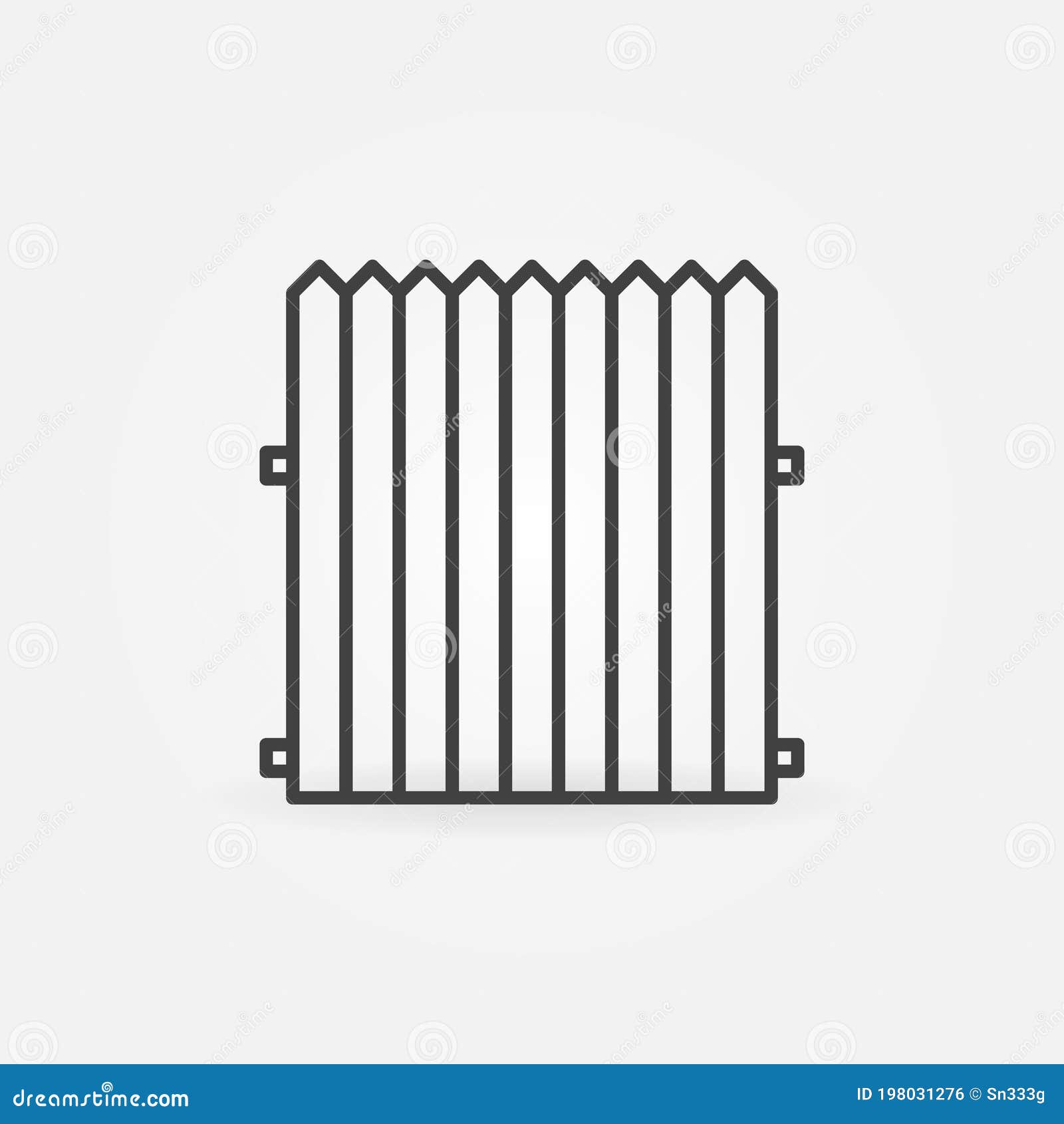 Wooden Palisade Fence Linear Vector Concept Icon | CartoonDealer.com ...