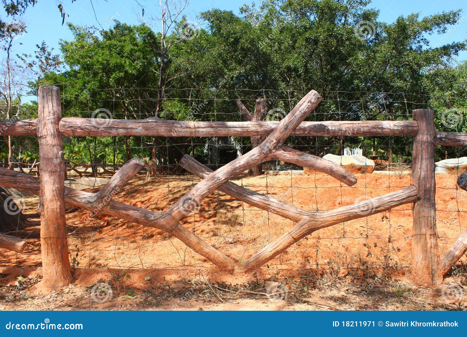 Wooden palisades stock image. Image of light, detail - 18211971