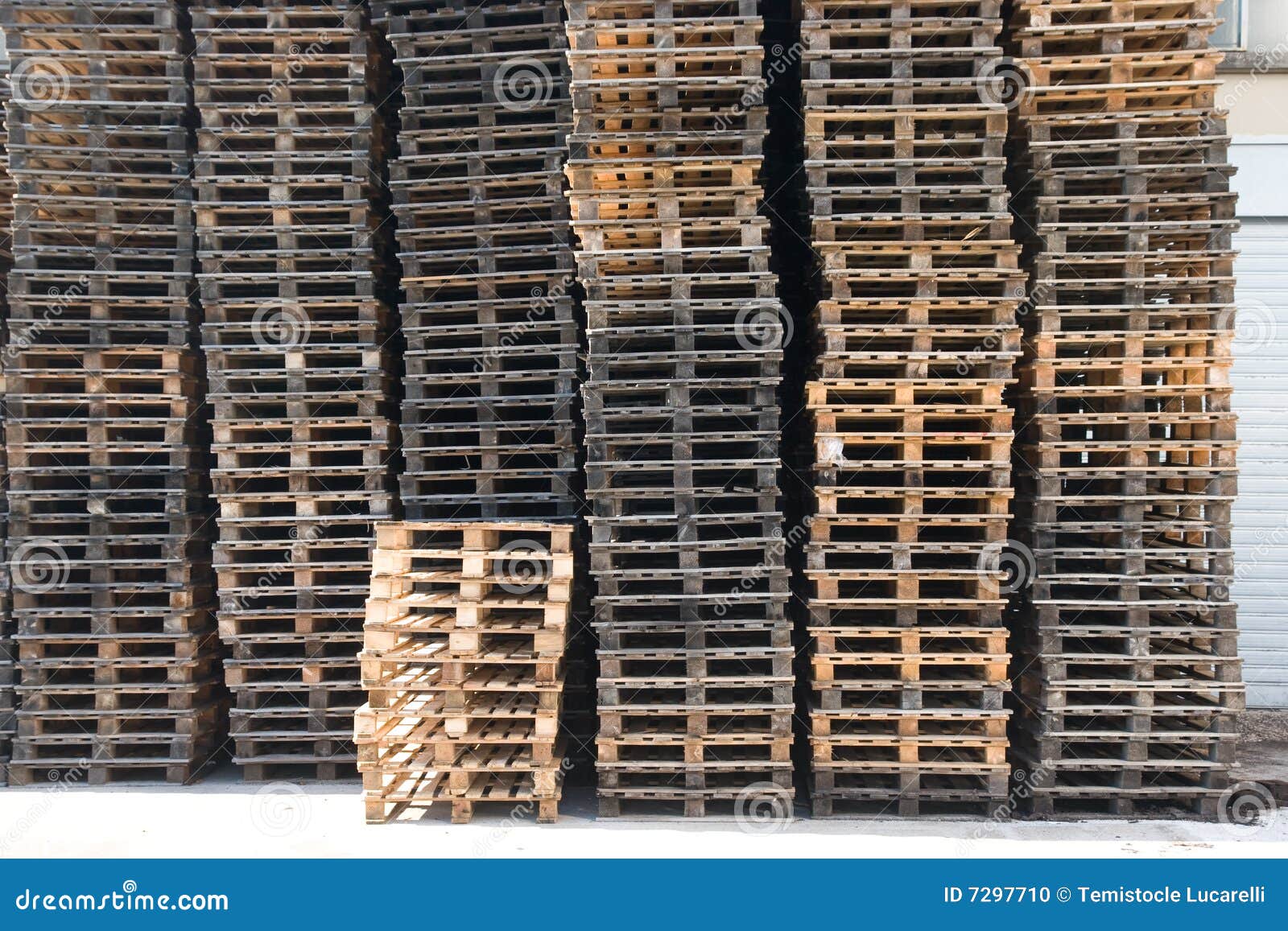 Wooden pallet stock photo. Image of recycle, deposit, cargo - 7297710