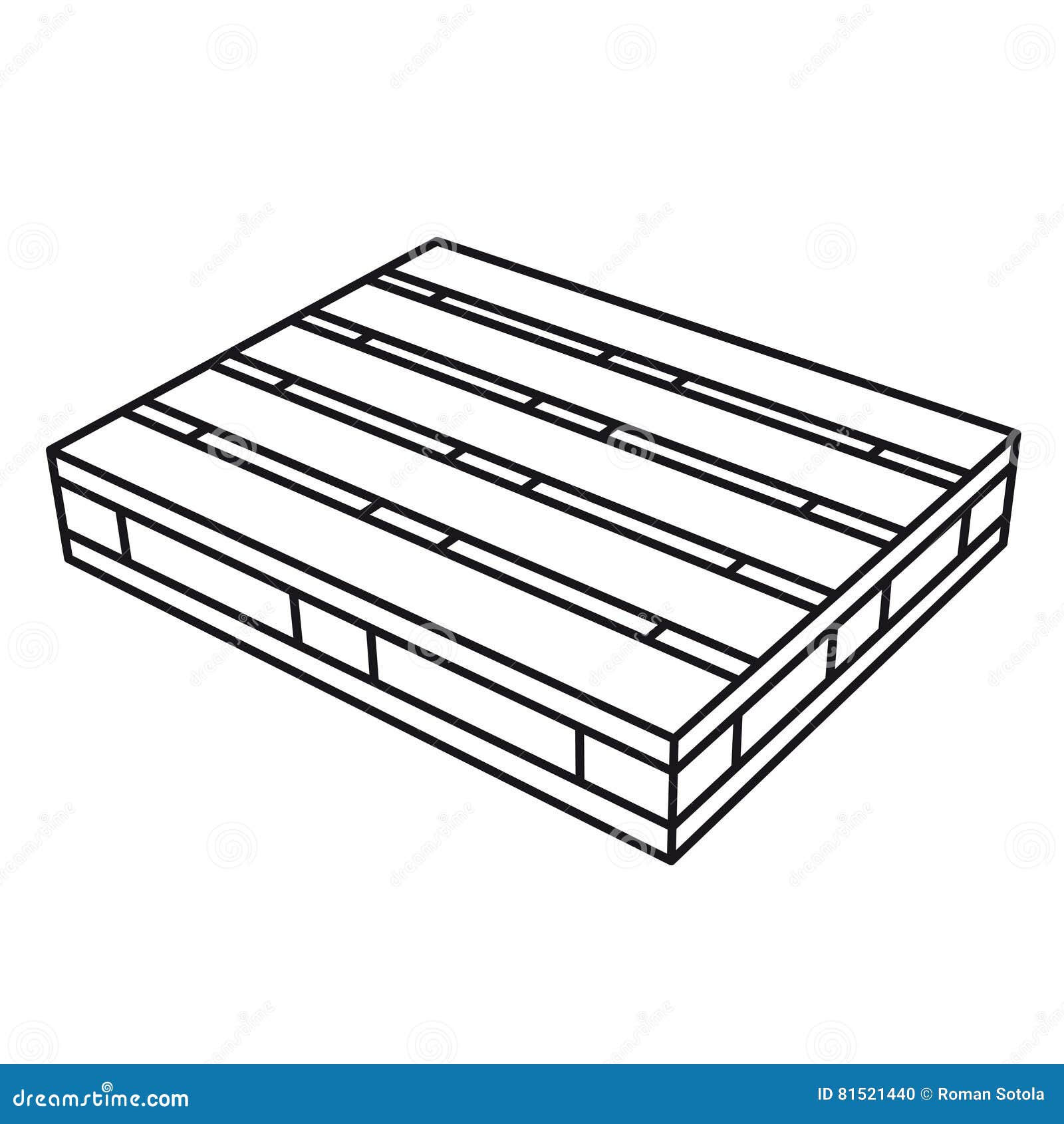 Wooden Pallet. Platforms For Freight Transportation Collection. Cargo ...