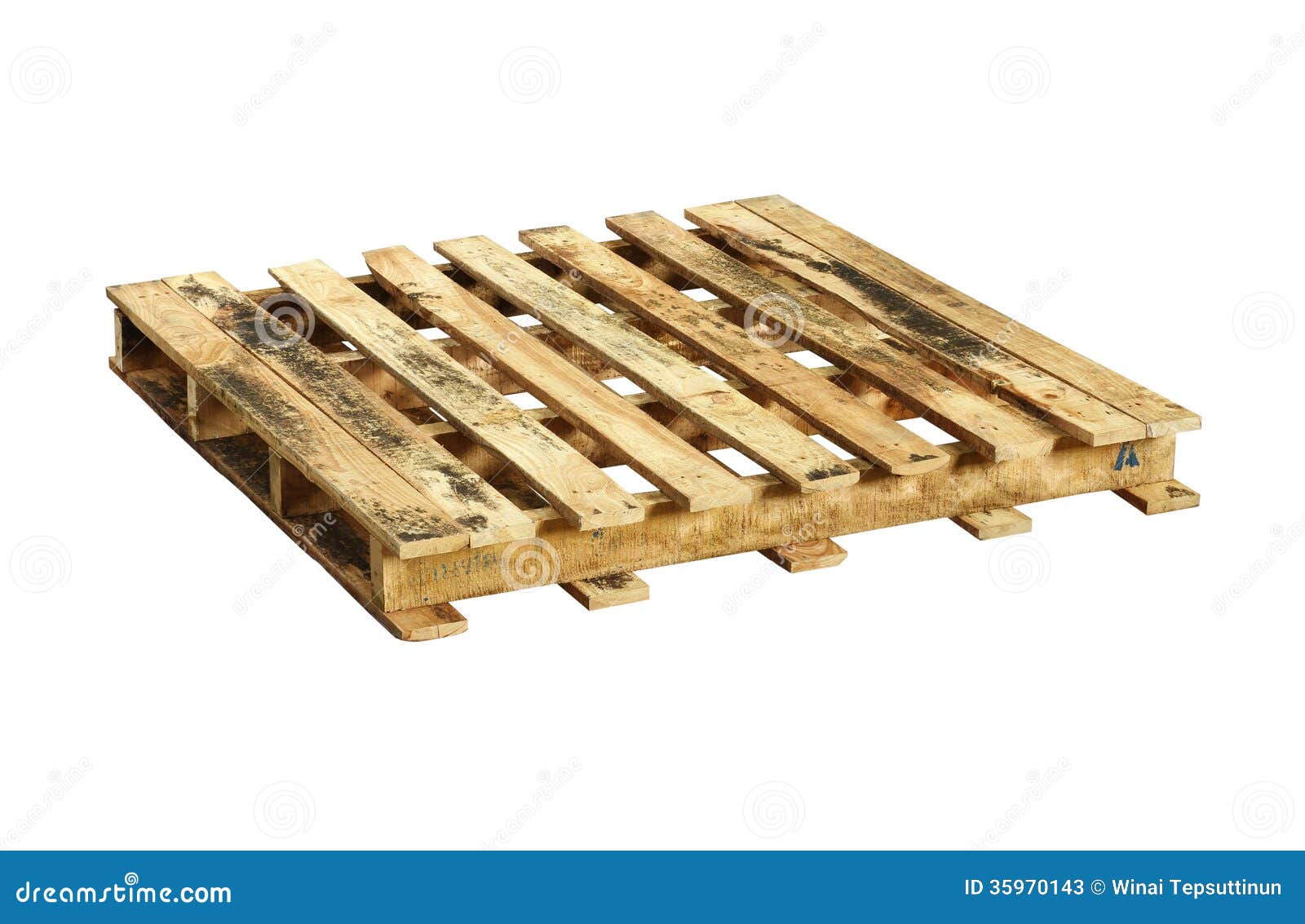 Wooden Pallet On The Background Of A Pile Of Paving Stones Stock ...