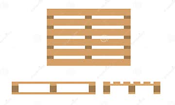 Wooden Pallet. Flat Design. Vector Stock Vector - Illustration of pack ...