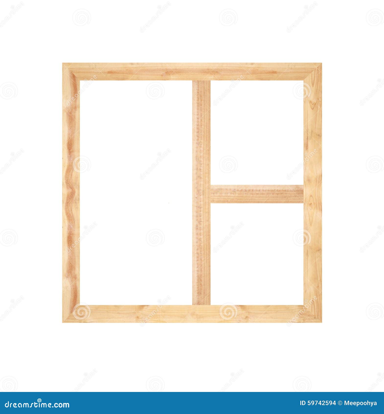 Wooden Pallet Frame Isolated on White. Stock Photo - Image of space ...
