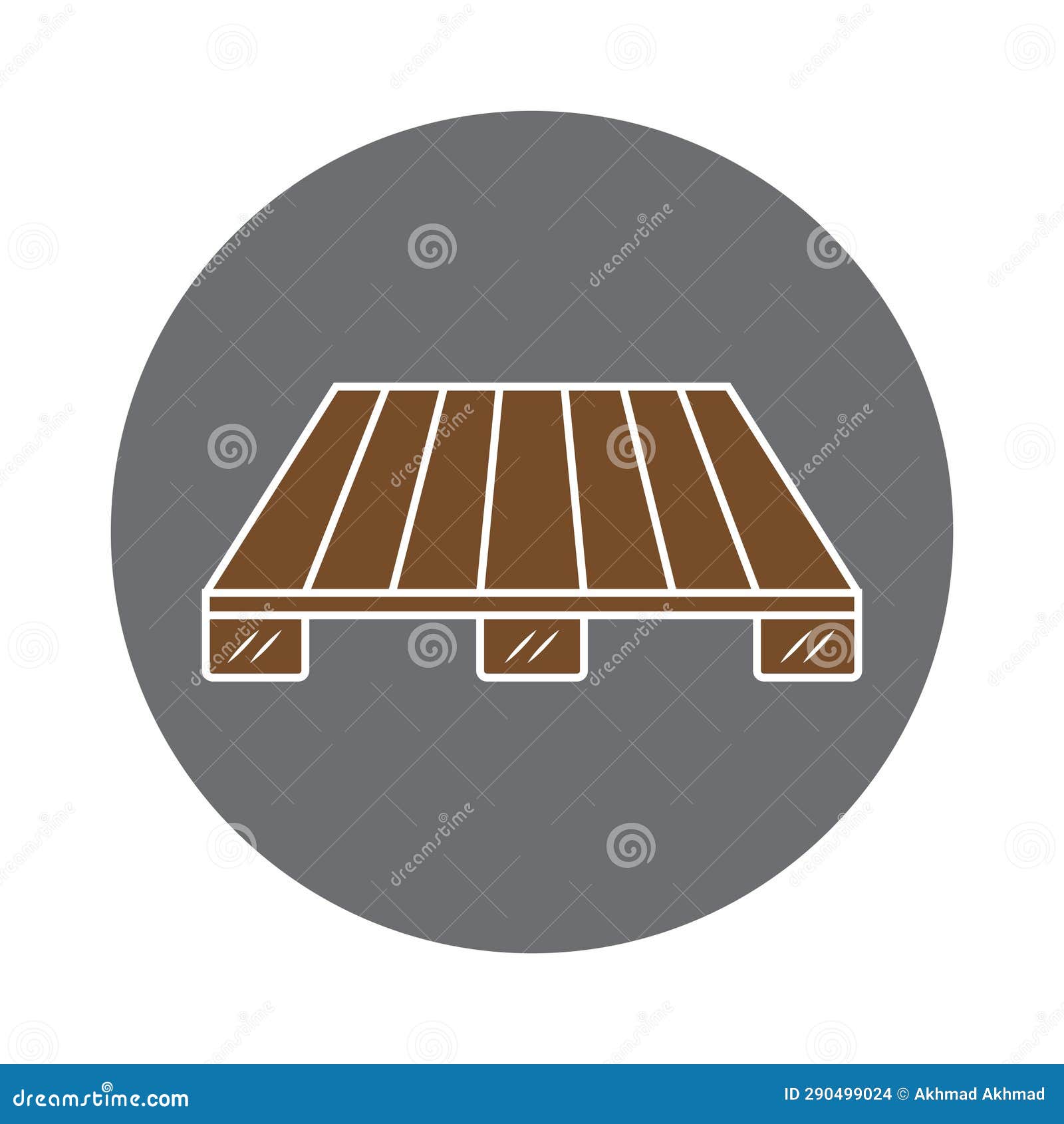 Wooden pallet vector icon stock vector. Illustration of warehousing ...