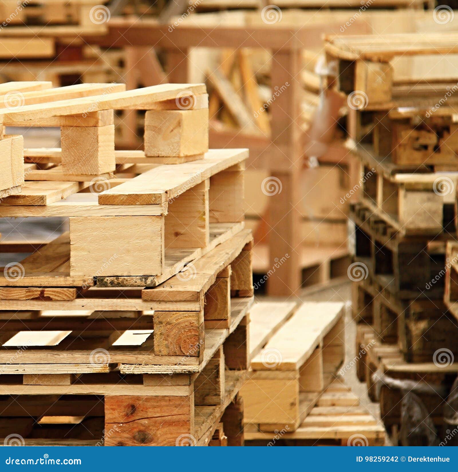 Wooden pallets stock photo. Image of cargo, craft, closeup - 98259242