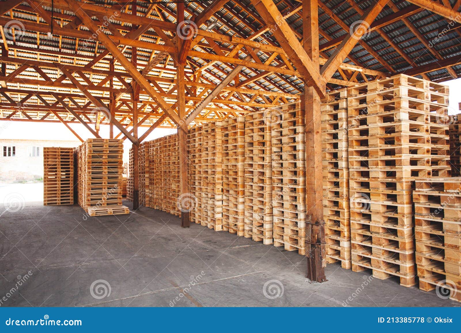 The Wooden Pallets Stacked on Top of Each Other Stock Photo - Image of ...