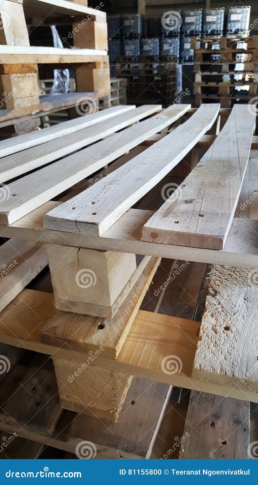 Wooden Pallets In Warehouse Royalty-Free Stock Image | CartoonDealer ...
