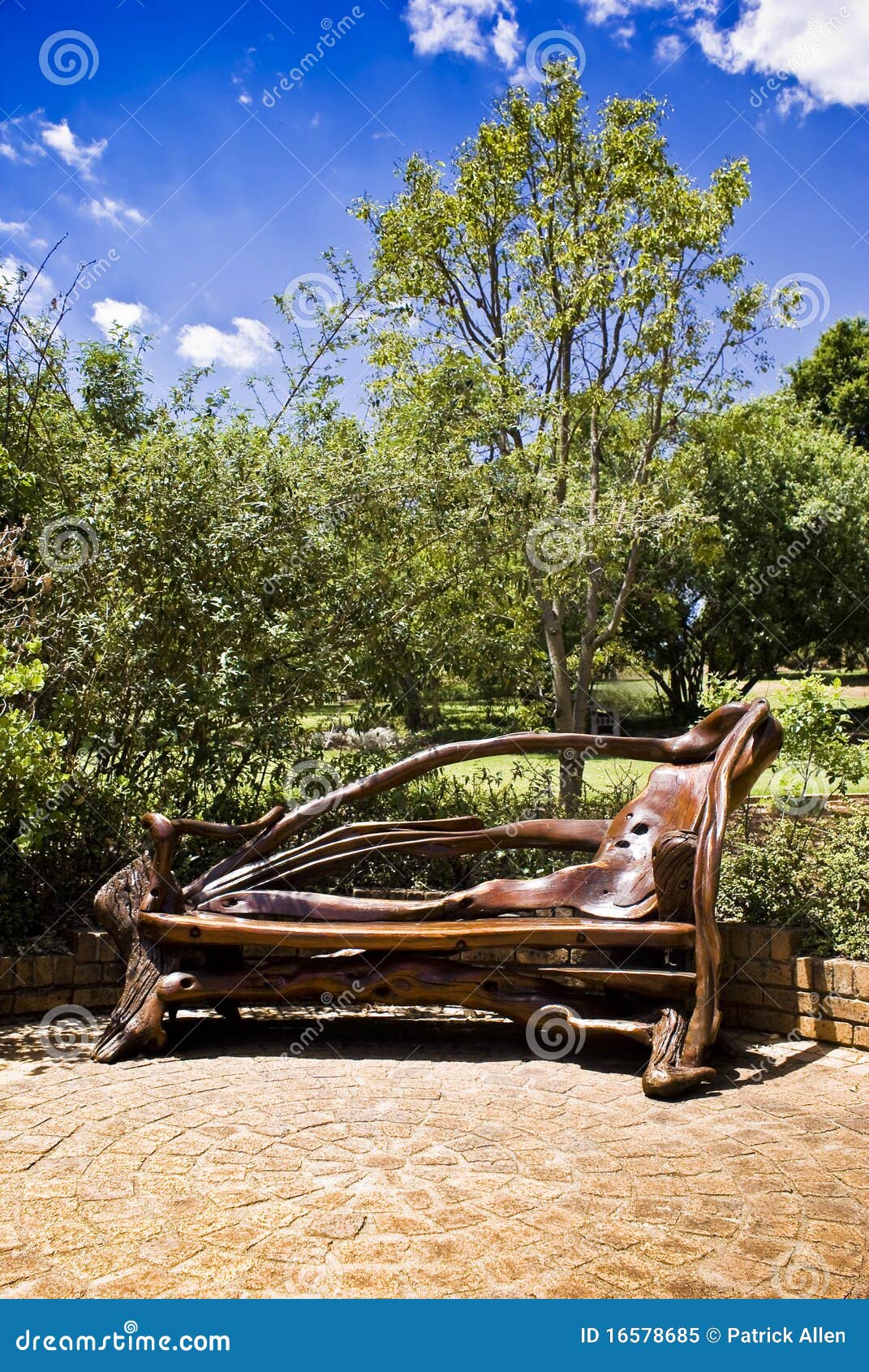Wooden Park Bench stock image. Image of wood, stool, relax - 16578685