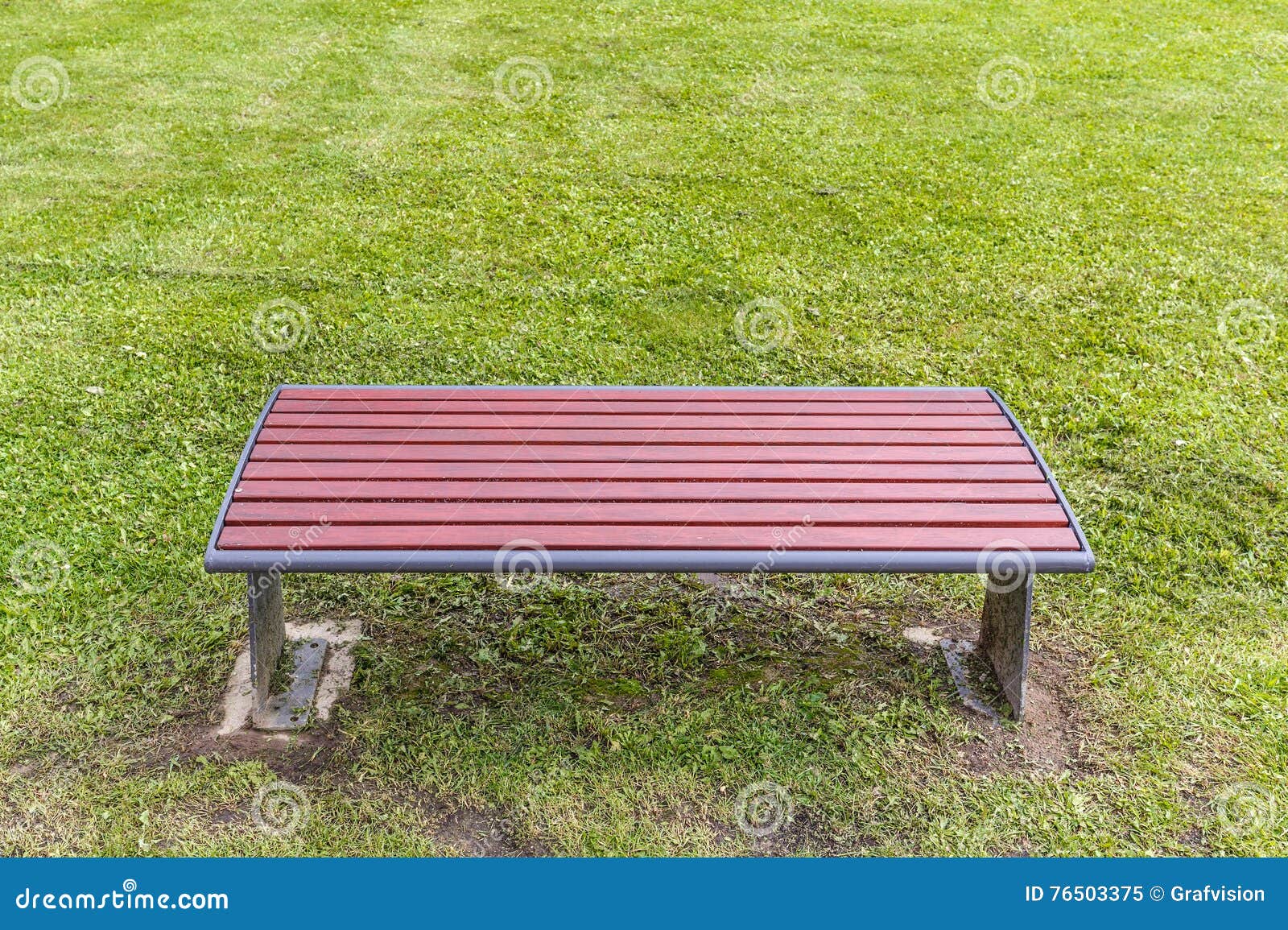 Wooden park bench stock image. Image of nature, horizontal - 76503375
