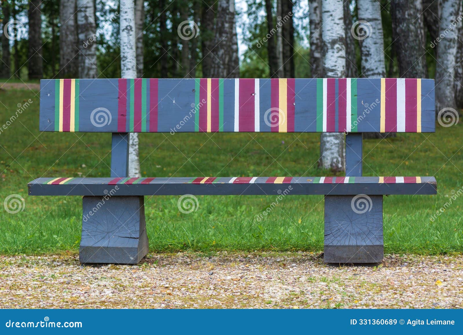 Wooden Park Benches And Gazebo In Treed Rural Park Stock Photography ...