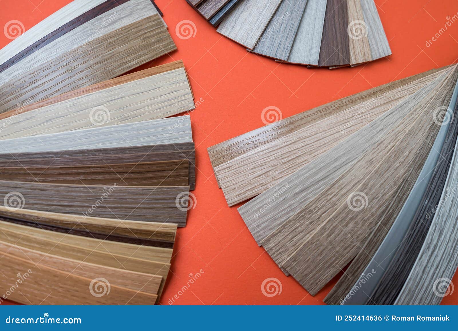Wooden Parquet Floor Sample Interior Material Isolated on Orange ...