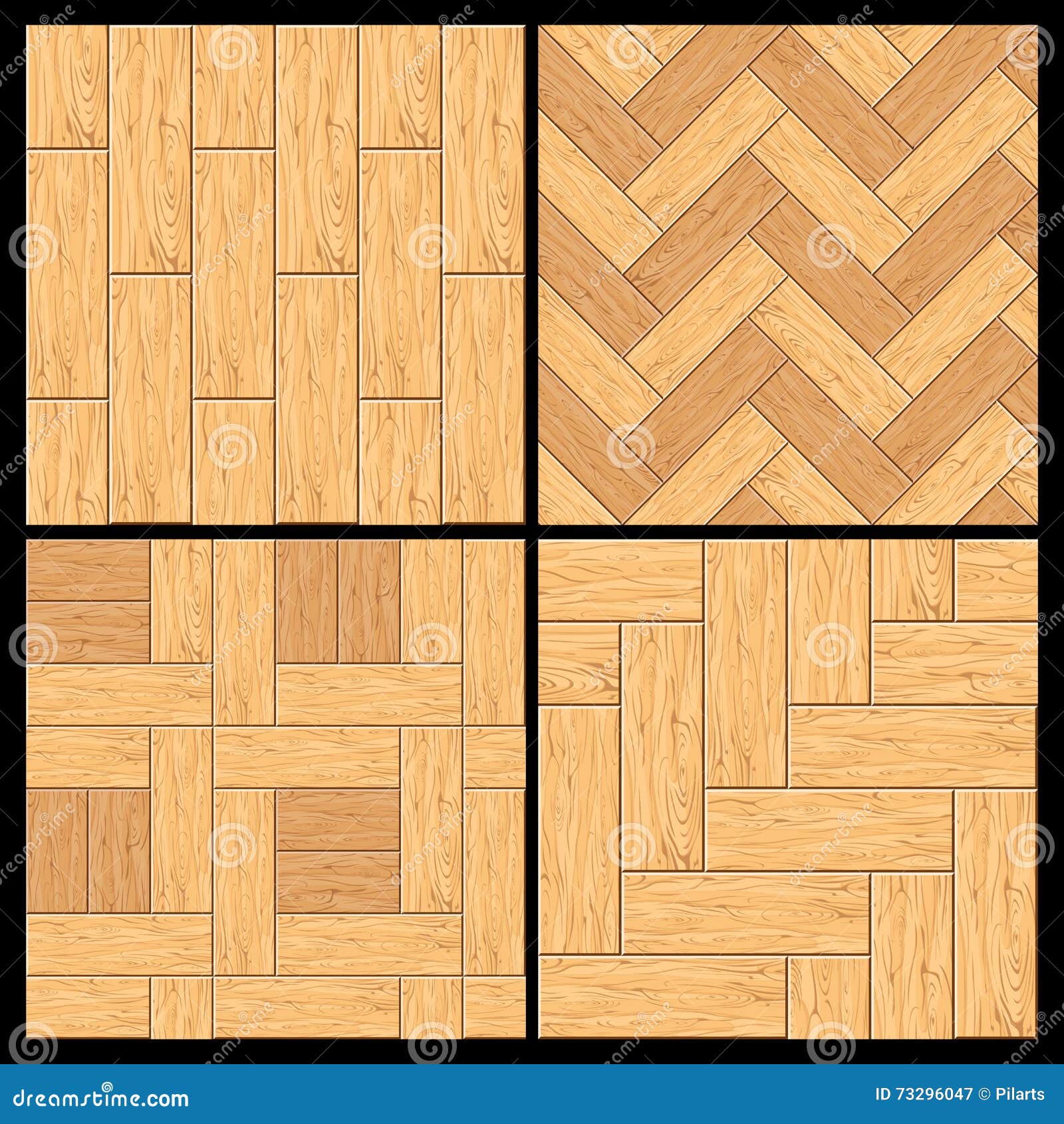 Wooden Parquet, Hardwood Flooring Vector Pattern Stock Vector ...