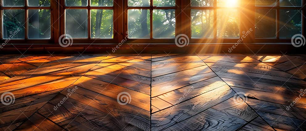 Concept Parquet Flooring, Wooden Parquet Pattern with Play of Light and ...