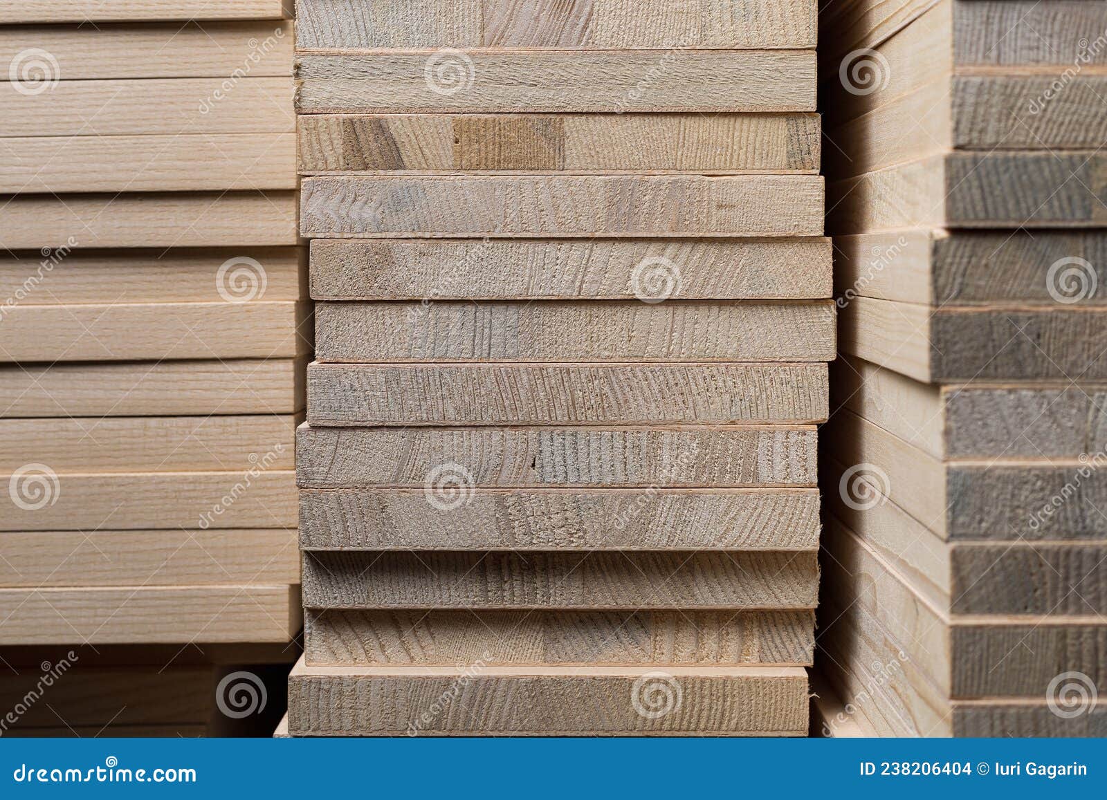 Wooden Parts or Panels. End View Stock Photo - Image of manufacturing ...