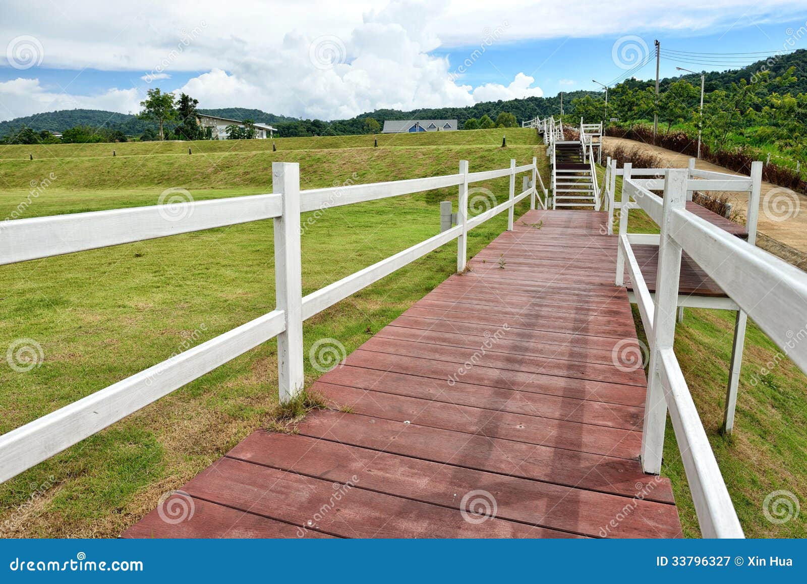 Wooden Path stock image. Image of garden, aisa, overgrowth - 33796327