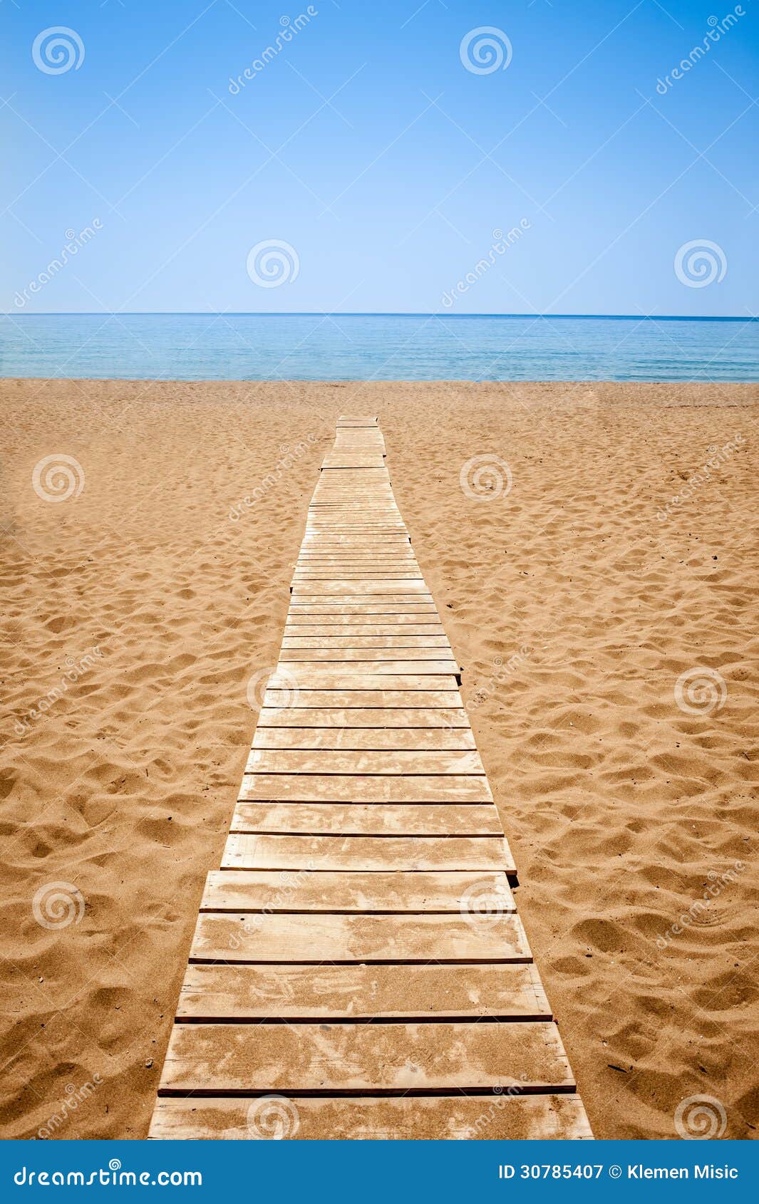 Wooden Path To the Sandy Beach Stock Image - Image of footpath, coast ...