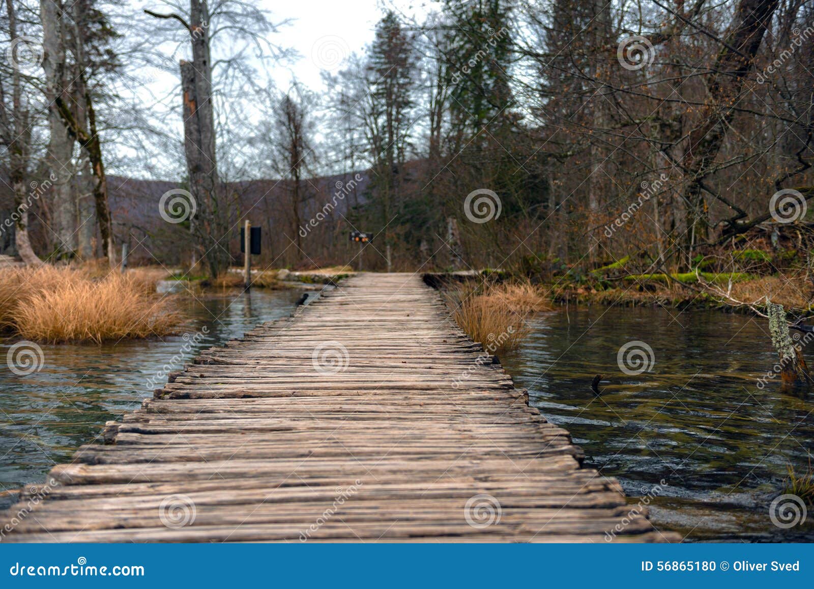 Wooden Path Trough the Lakes Stock Photo - Image of cloudy, tarn: 56865180