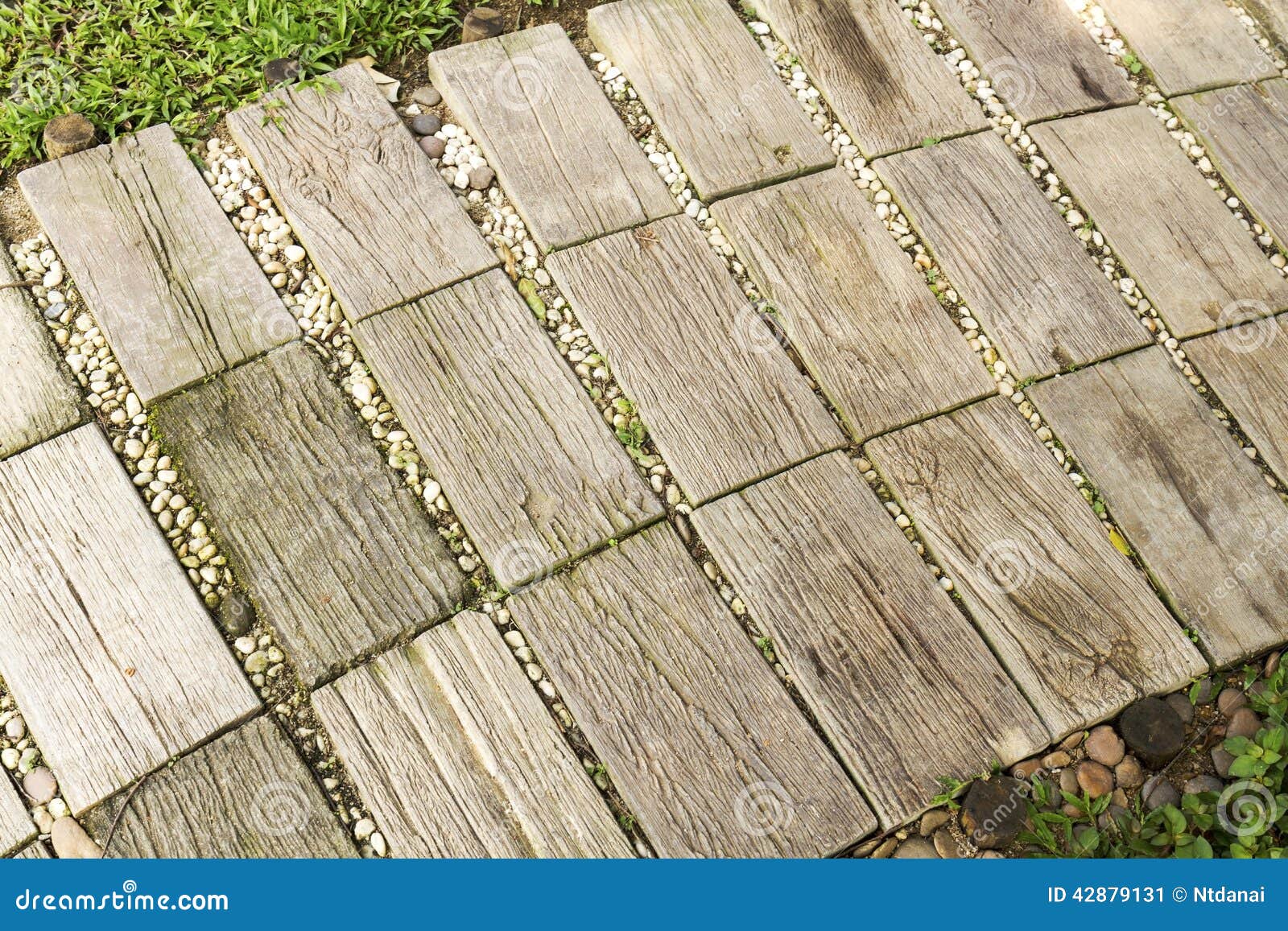 Wooden pathway stock image. Image of lawn, boardwalk - 42879131