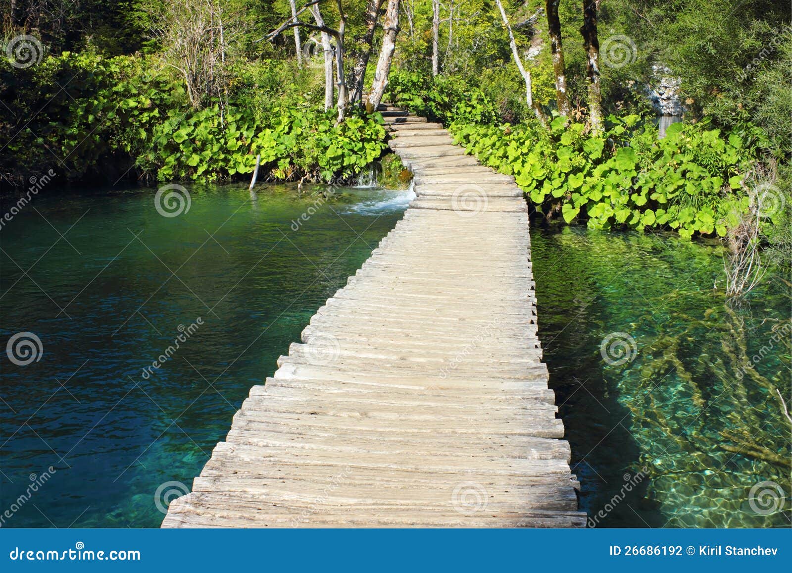 Wooden Pathway in Plitvice Lakes Stock Photo - Image of path, natural ...
