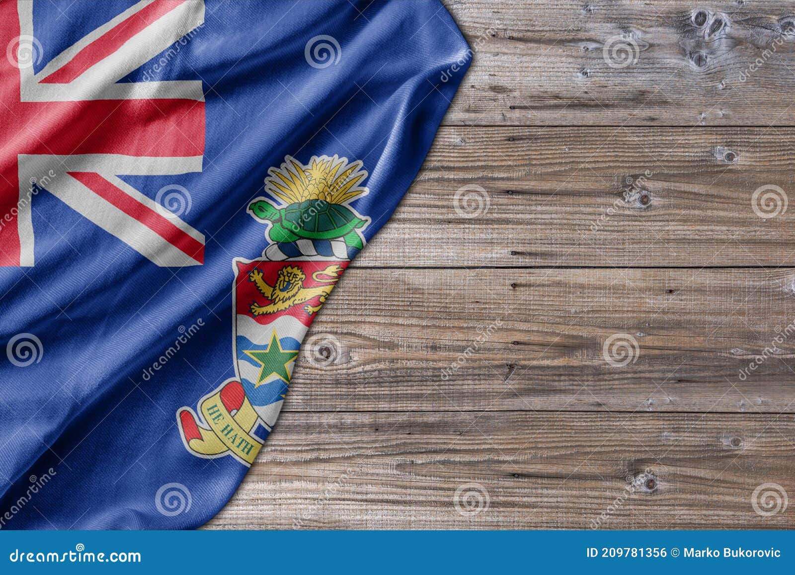 Wooden Pattern Old Nature Table Board with Cayman Islands Flag Stock ...