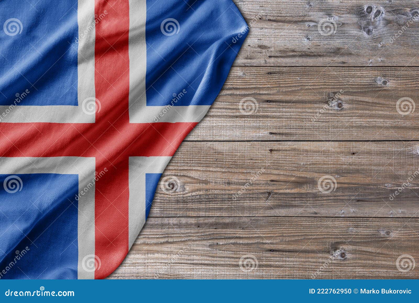 Wooden Pattern Old Nature Table Board with Iceland Flag Stock Photo ...