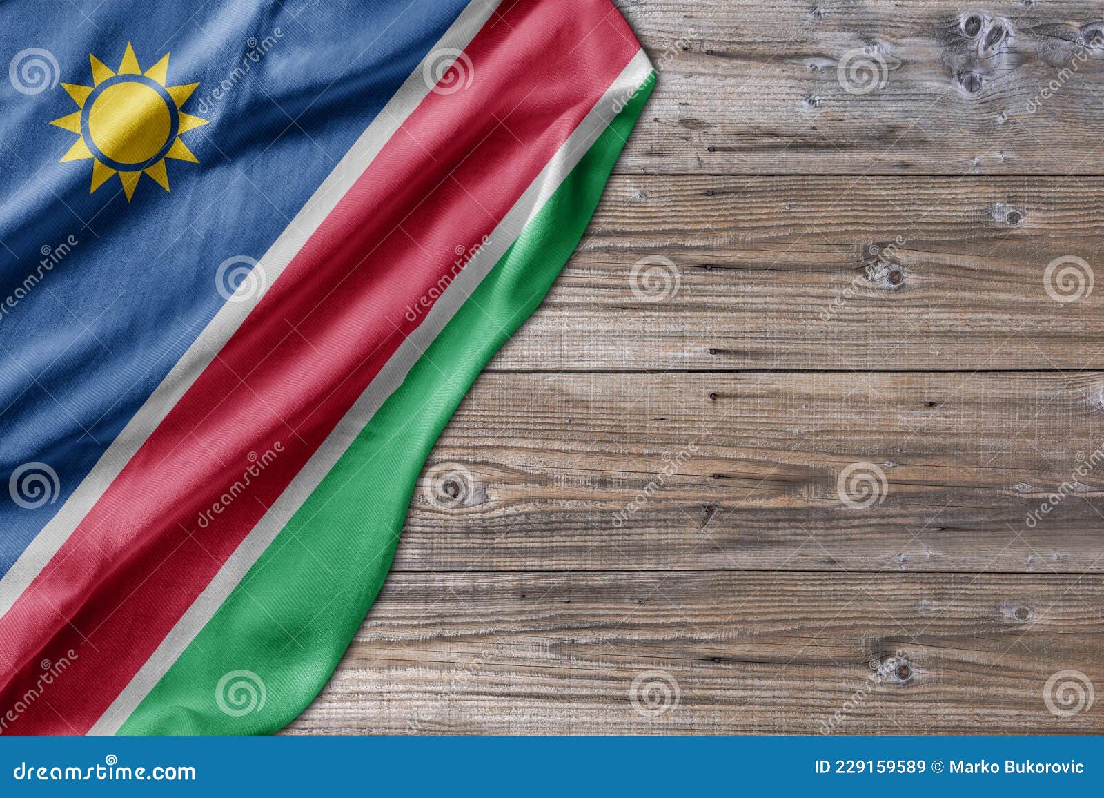 Wooden Pattern Old Nature Table Board with Namibia Flag Stock Image ...