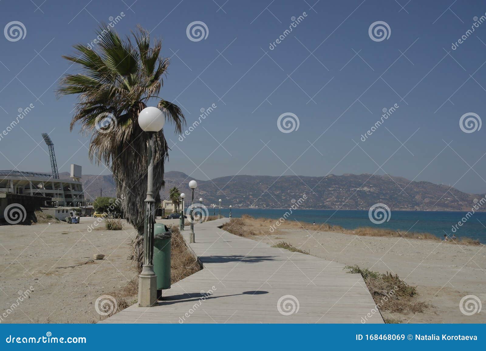 Wooden Pavement Along the Sea Stock Image - Image of pavement, coast ...