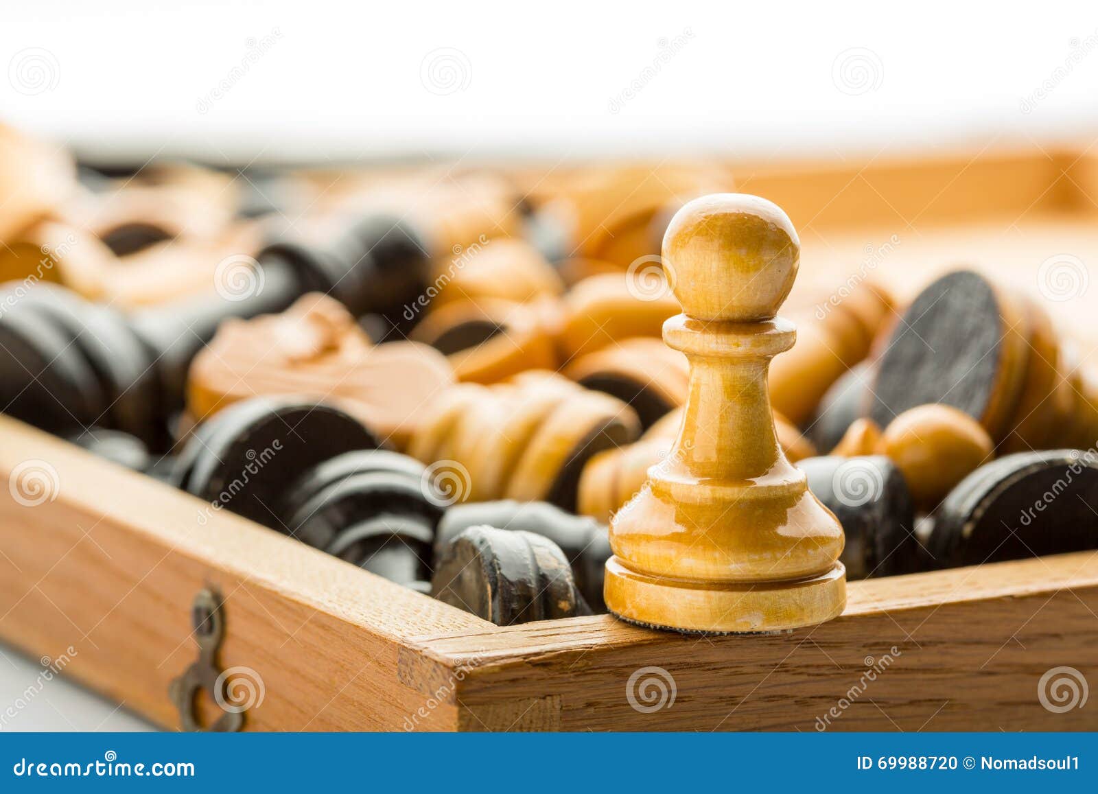 Wooden pawn stock photo. Image of conflict, rook, solution - 69988720