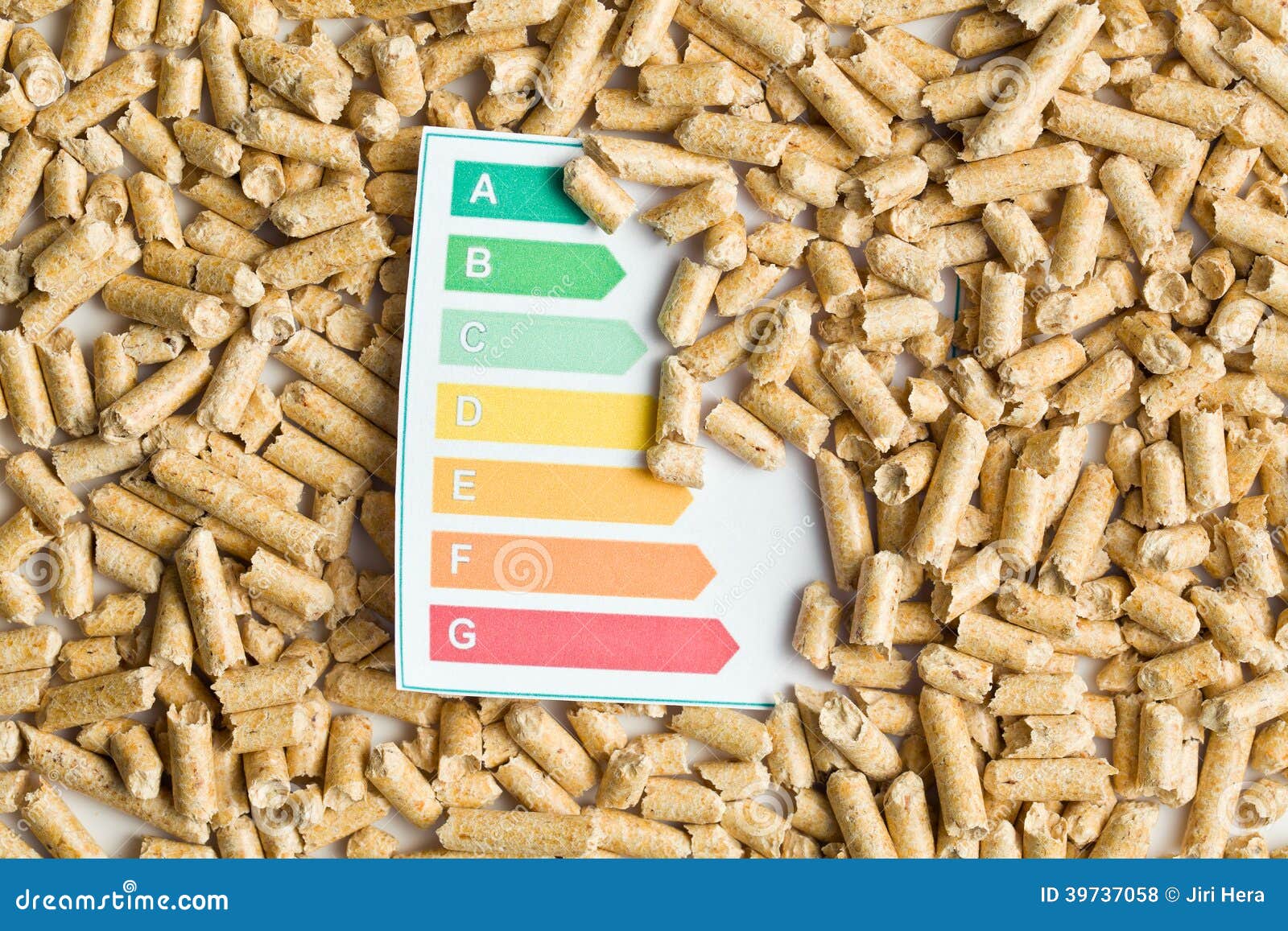 Wooden Pellets and Energy Efficiency Levels Stock Photo - Image of ...