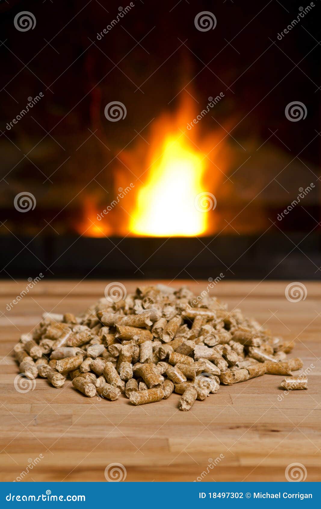 Wooden Pellets in Front of Biomass Heater Stock Photo - Image of ...