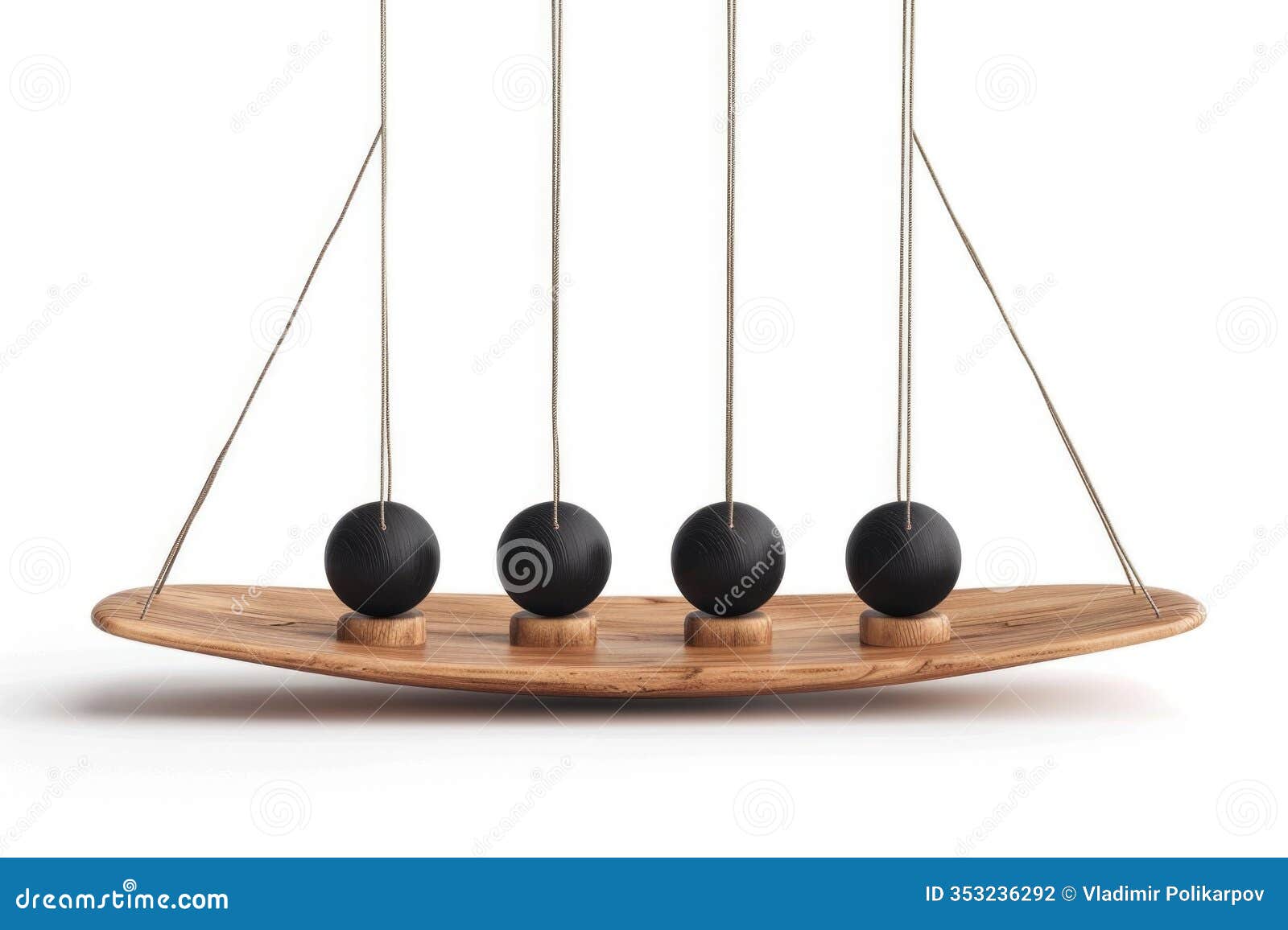 Wooden Pendulum with Three Black Balls on it. Ideal for Science or ...