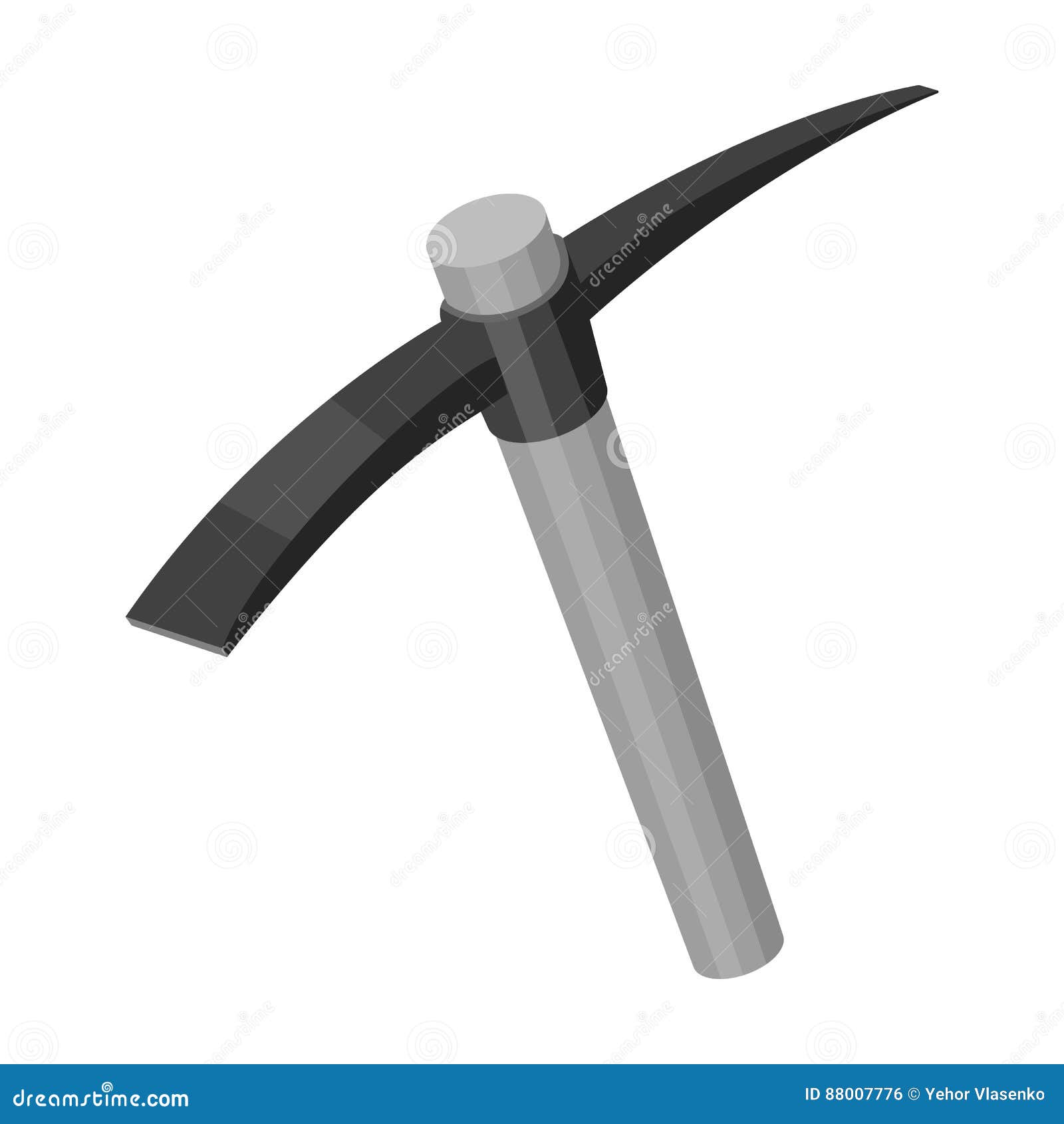 A Wooden Pickaxe with an Iron Tip.the Tool that Miners Manually Extract ...