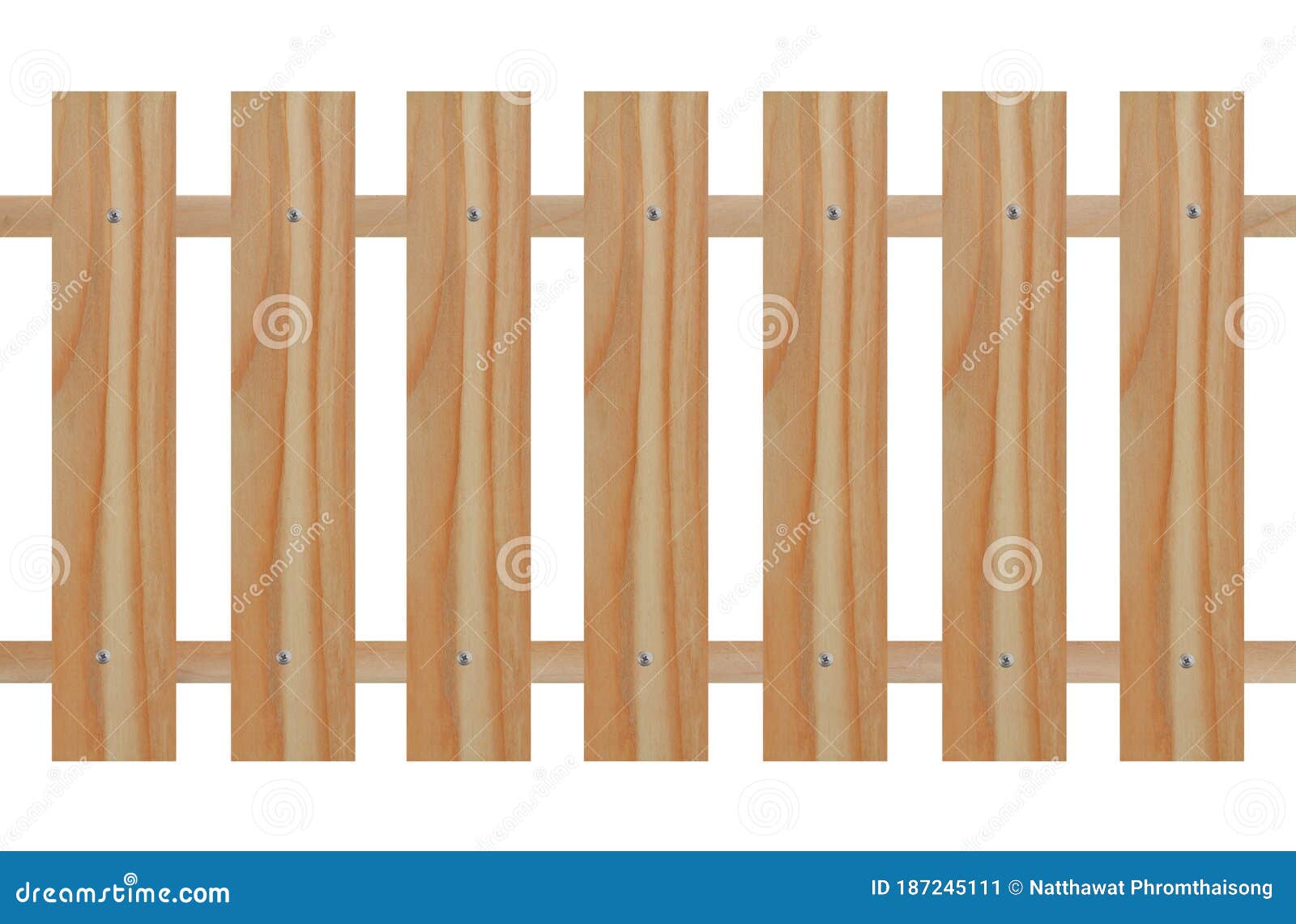 Wooden Picket for Texture Background Isolated on White Background Stock ...