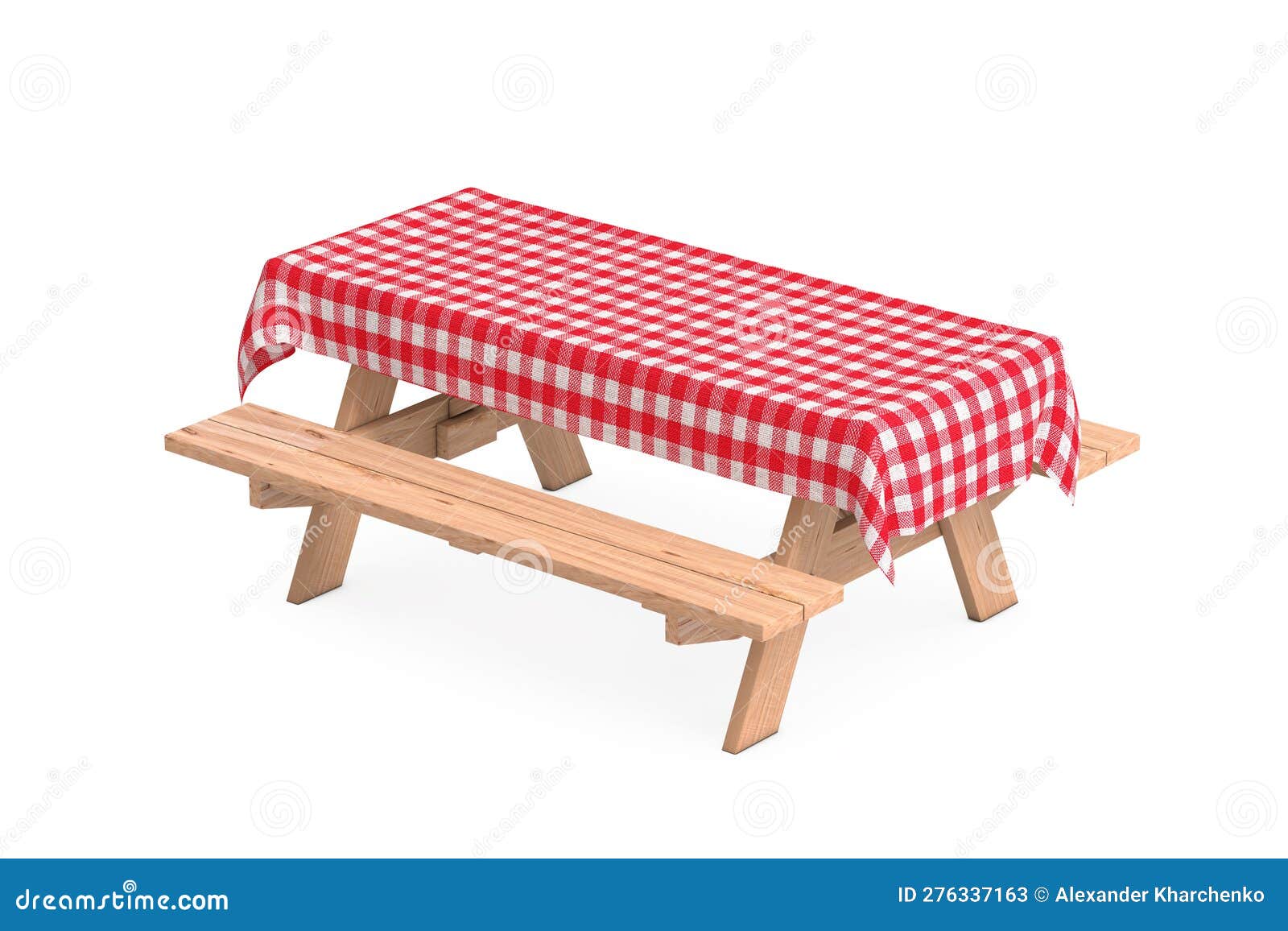 Red Picnic Table Clipart
