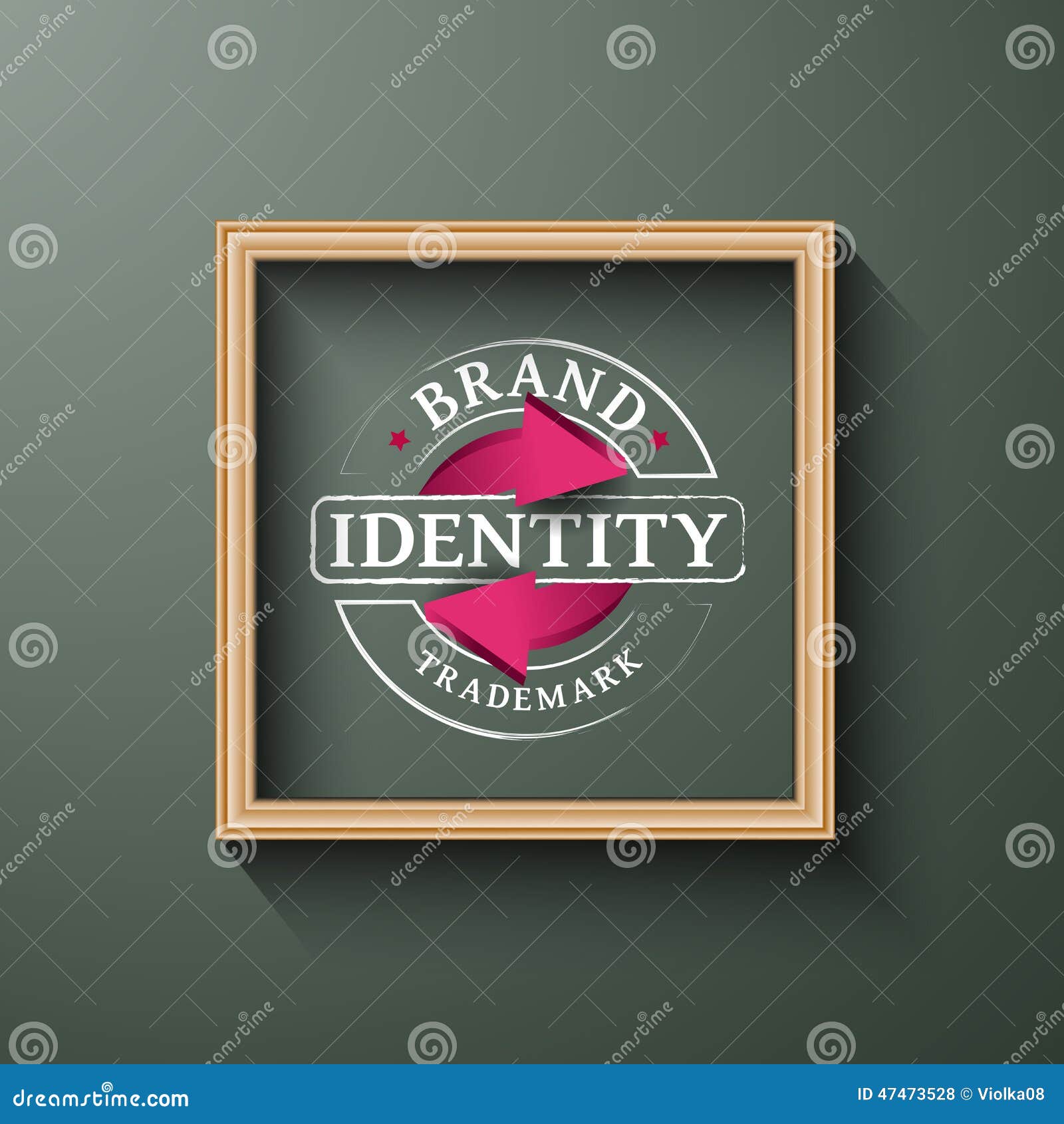 Wooden picture frame brand stock illustration. Illustration of ...