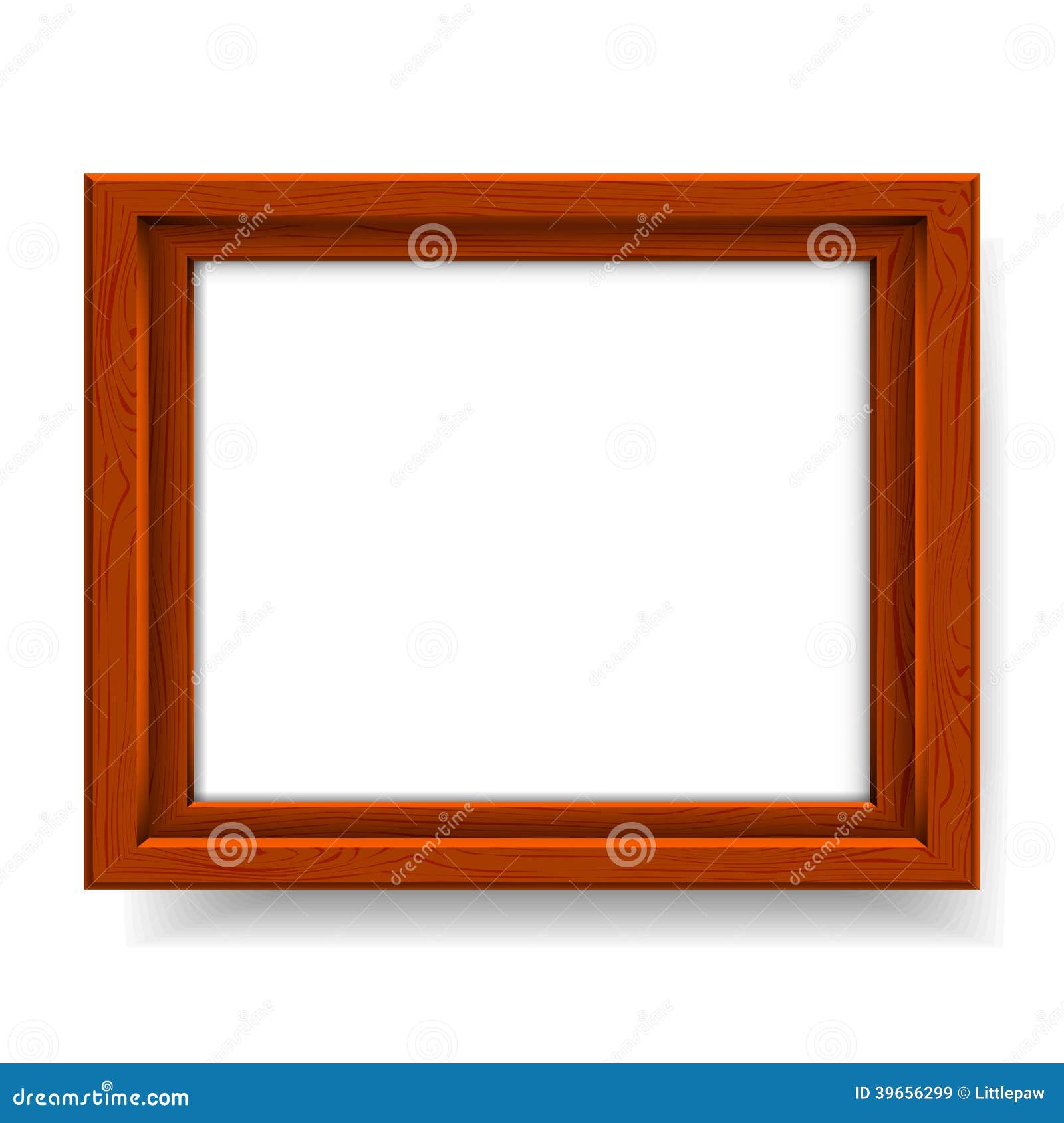 Wooden picture frame stock vector. Illustration of element - 39656299