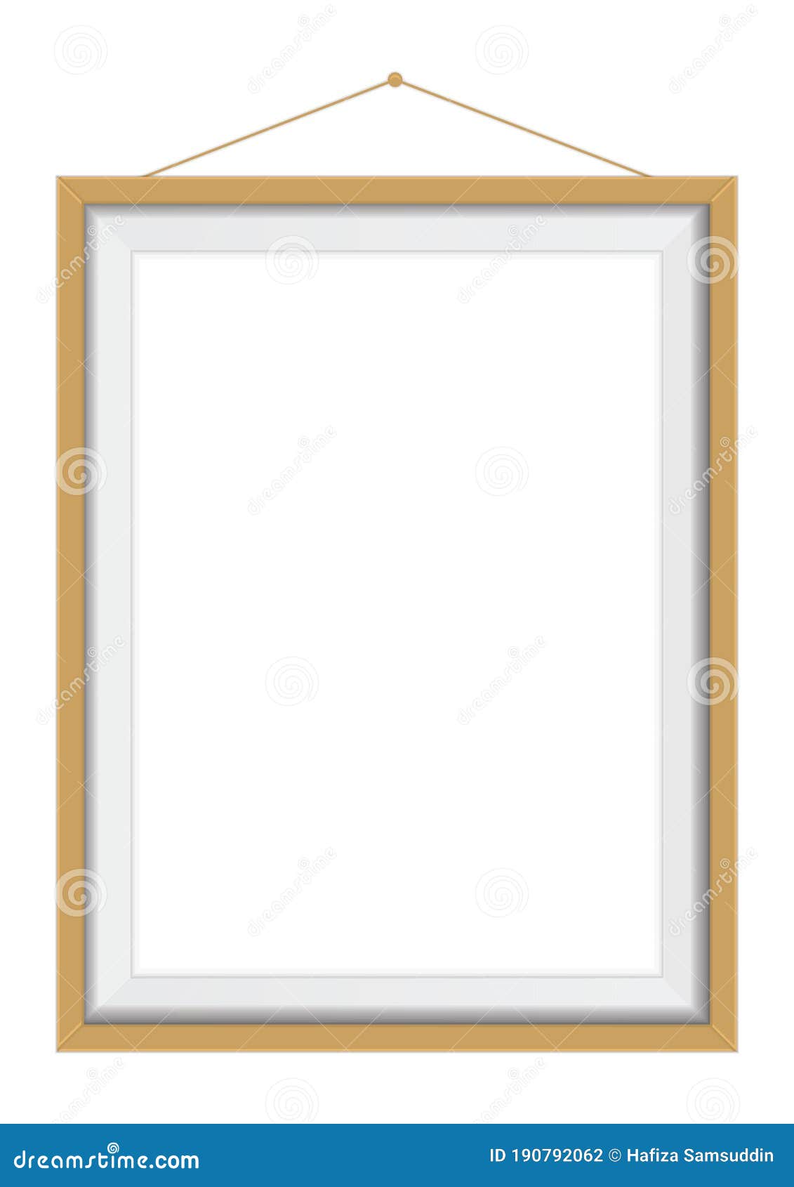 Wooden Picture Frame. Vector Illustration Decorative Design Stock ...
