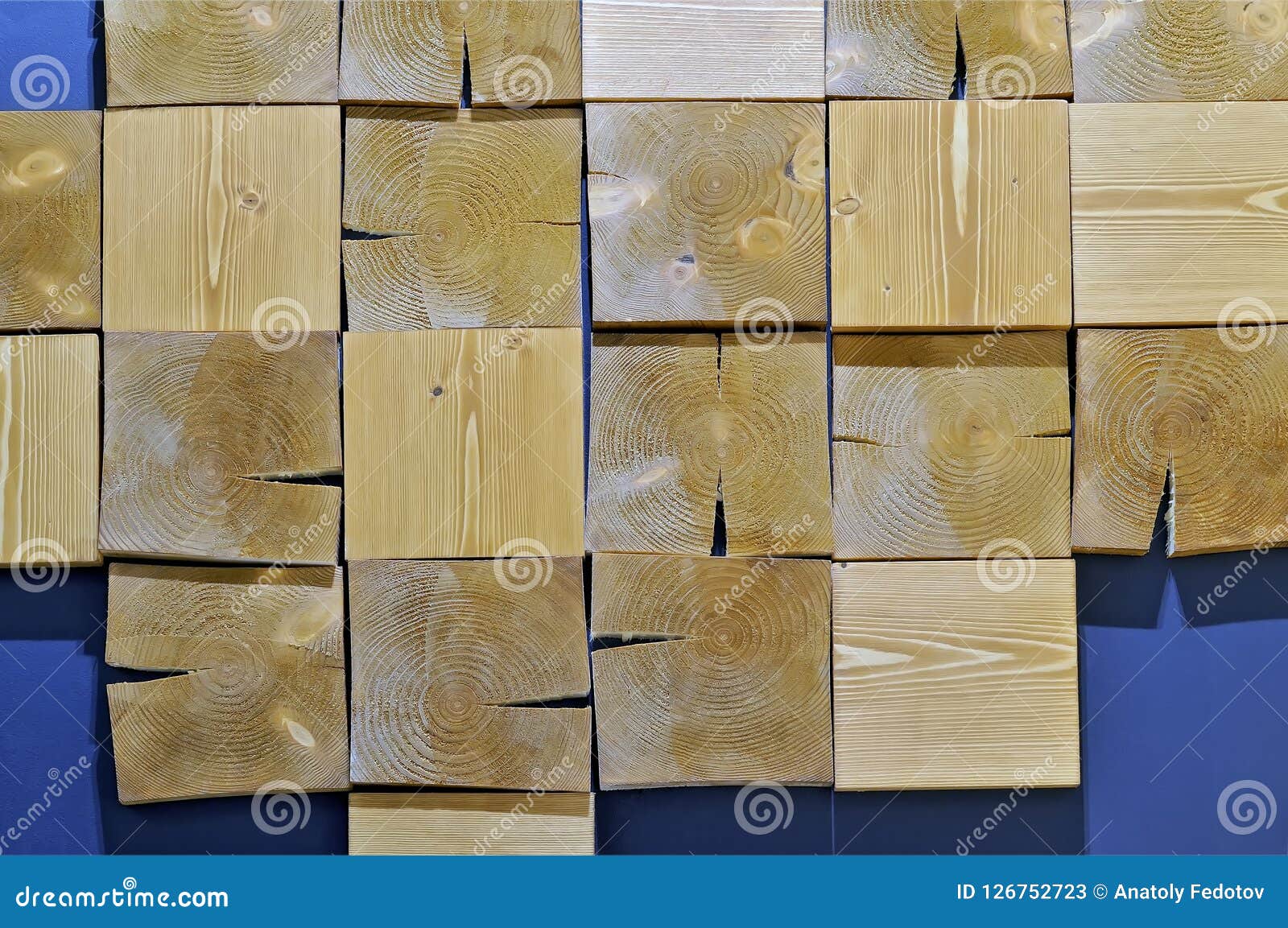 Wooden Pieces of Square Shape As Decorative Accessory Stock Image ...