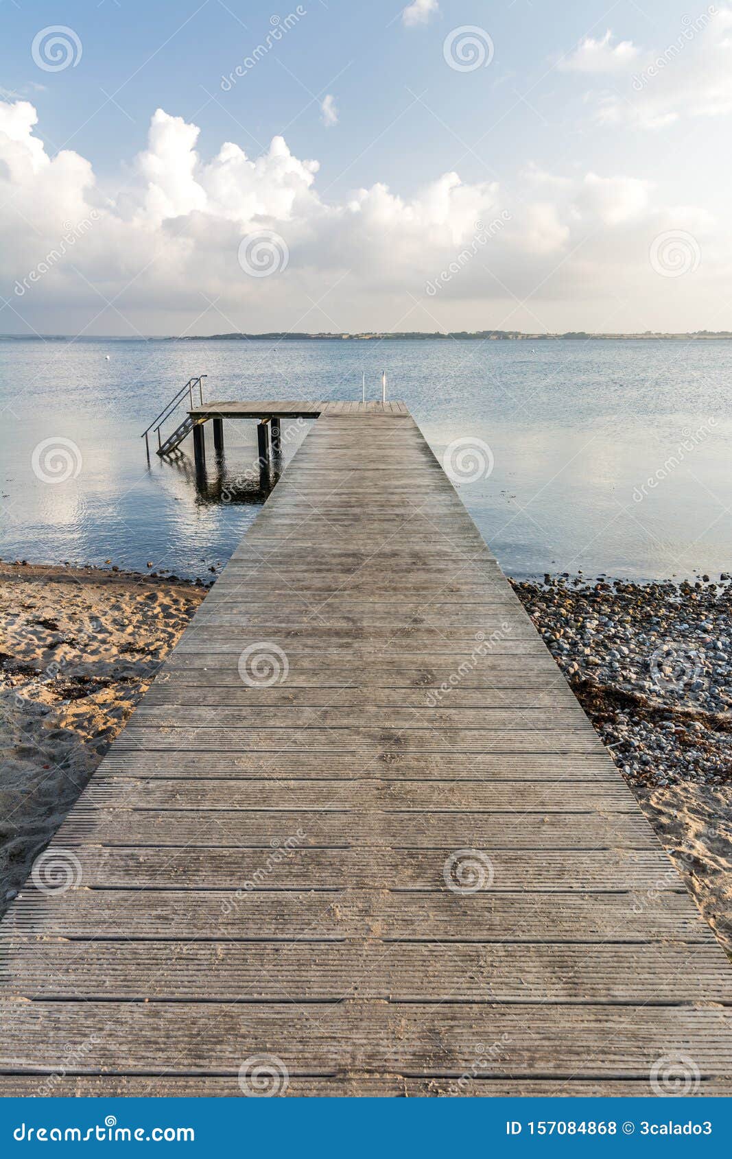 Wooden Pier Leading Towards the Ocean Stock Photo - Image of beautiful ...