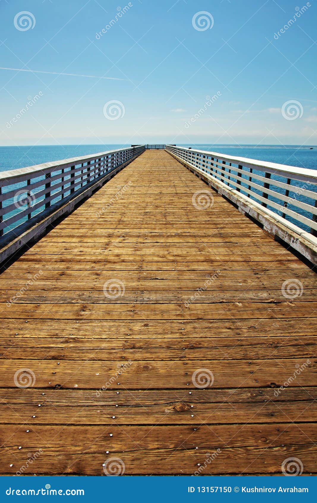 Wooden Pier at Pacific Coast Stock Photo - Image of direction, object ...