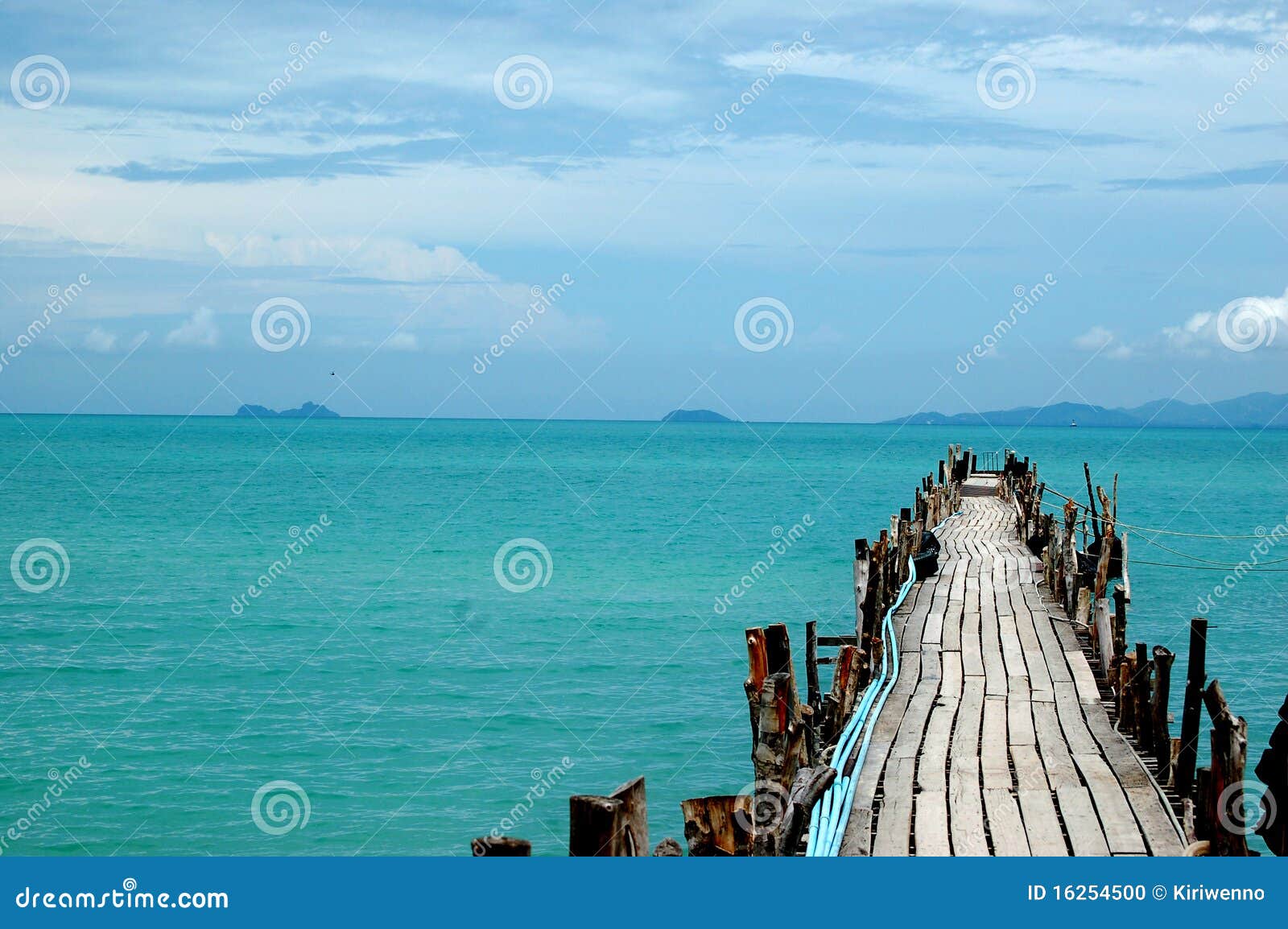 Wooden pier, Thailand stock photo. Image of pier, horizon - 16254500