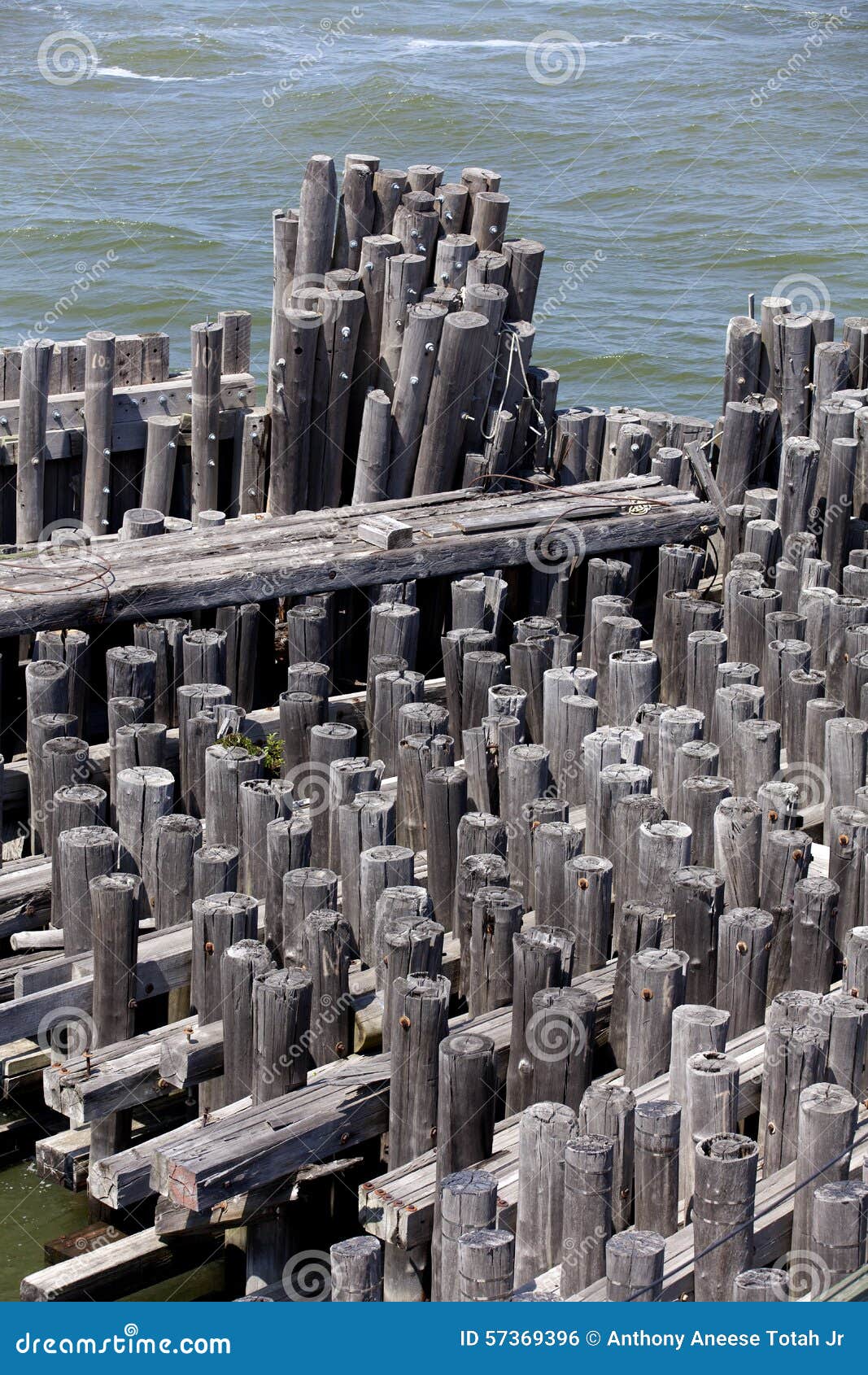 Wooden Pilings stock photo. Image of pier, lots, wooden - 57369396