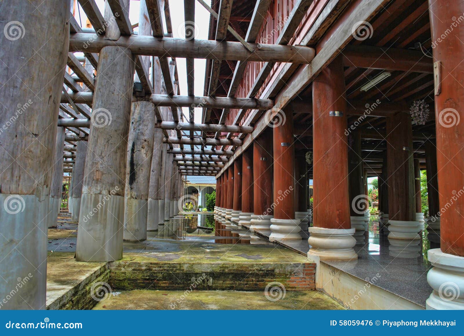 Wooden pillar stock photo. Image of brown, architecture - 58059476